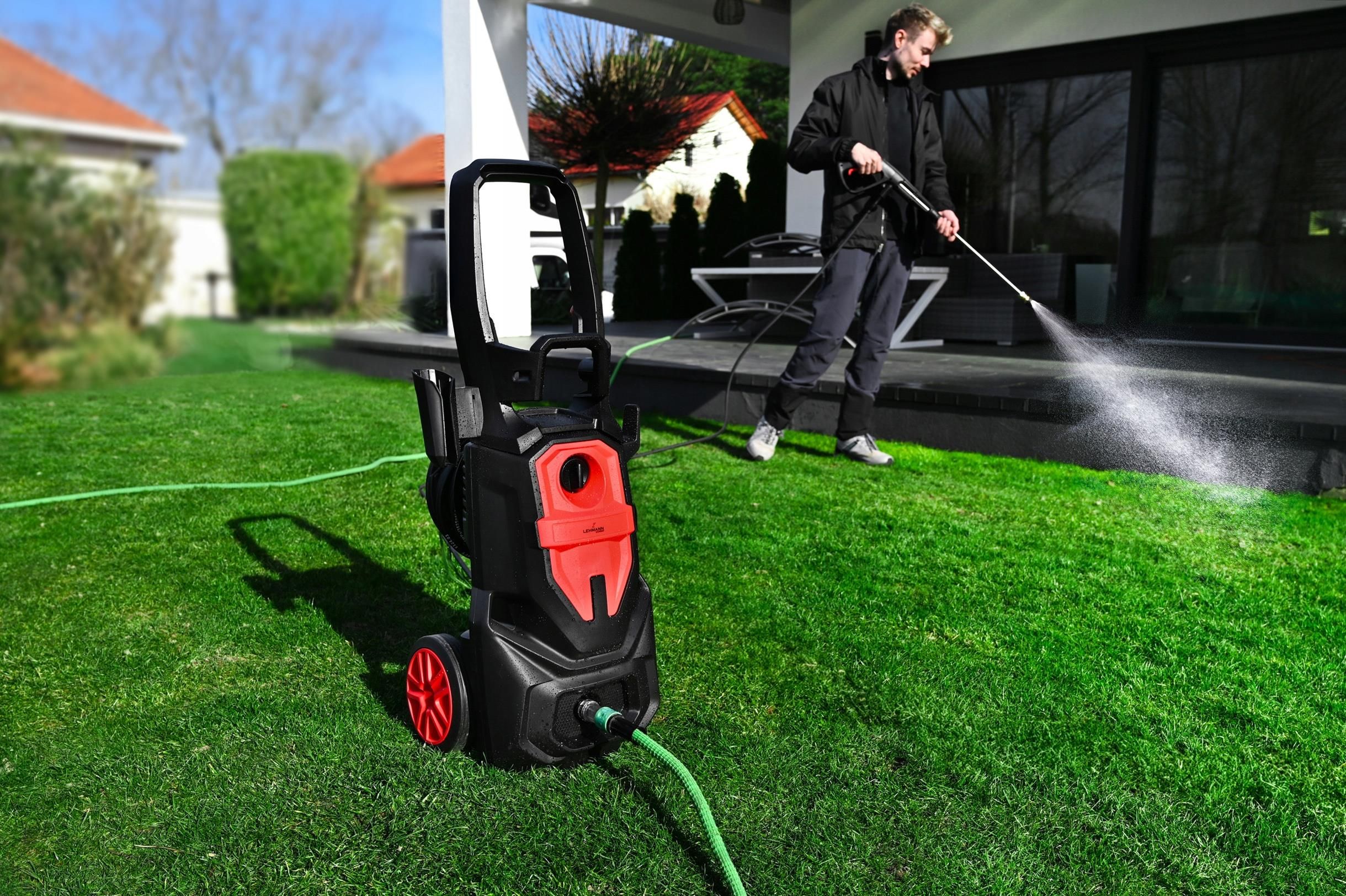 Myjka ciśnieniowa Lehmann Myjka Ciśnieniowa 350Bar Mosiężna Pompa 3000W Indukcja Potężna Zwijacz ...