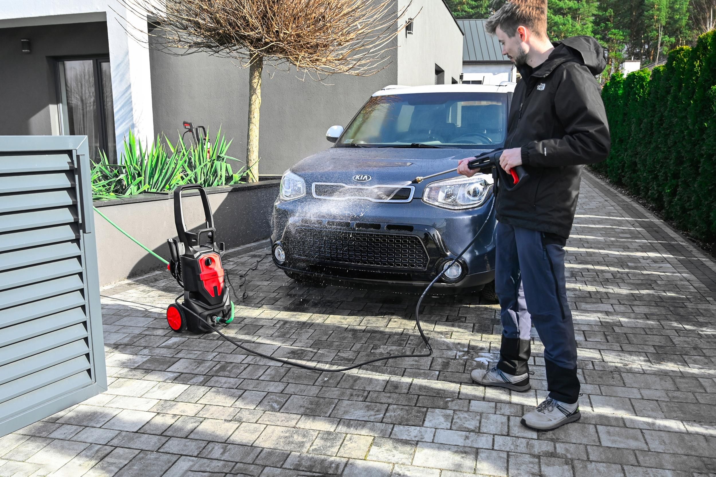 Myjka ciśnieniowa Lehmann Myjka Ciśnieniowa 350Bar Mosiężna Pompa 3000W Indukcja Potężna Zwijacz ...