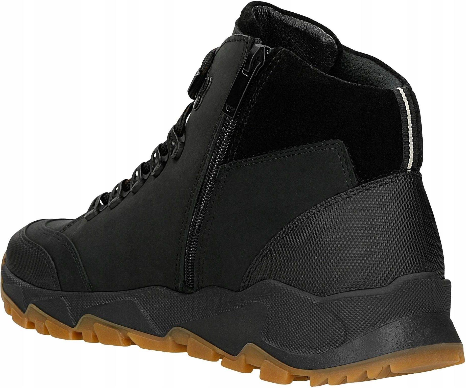 Czarne wysokie trekkingi męskie na brązowej podeszwie r. 45 - Ceny i ...