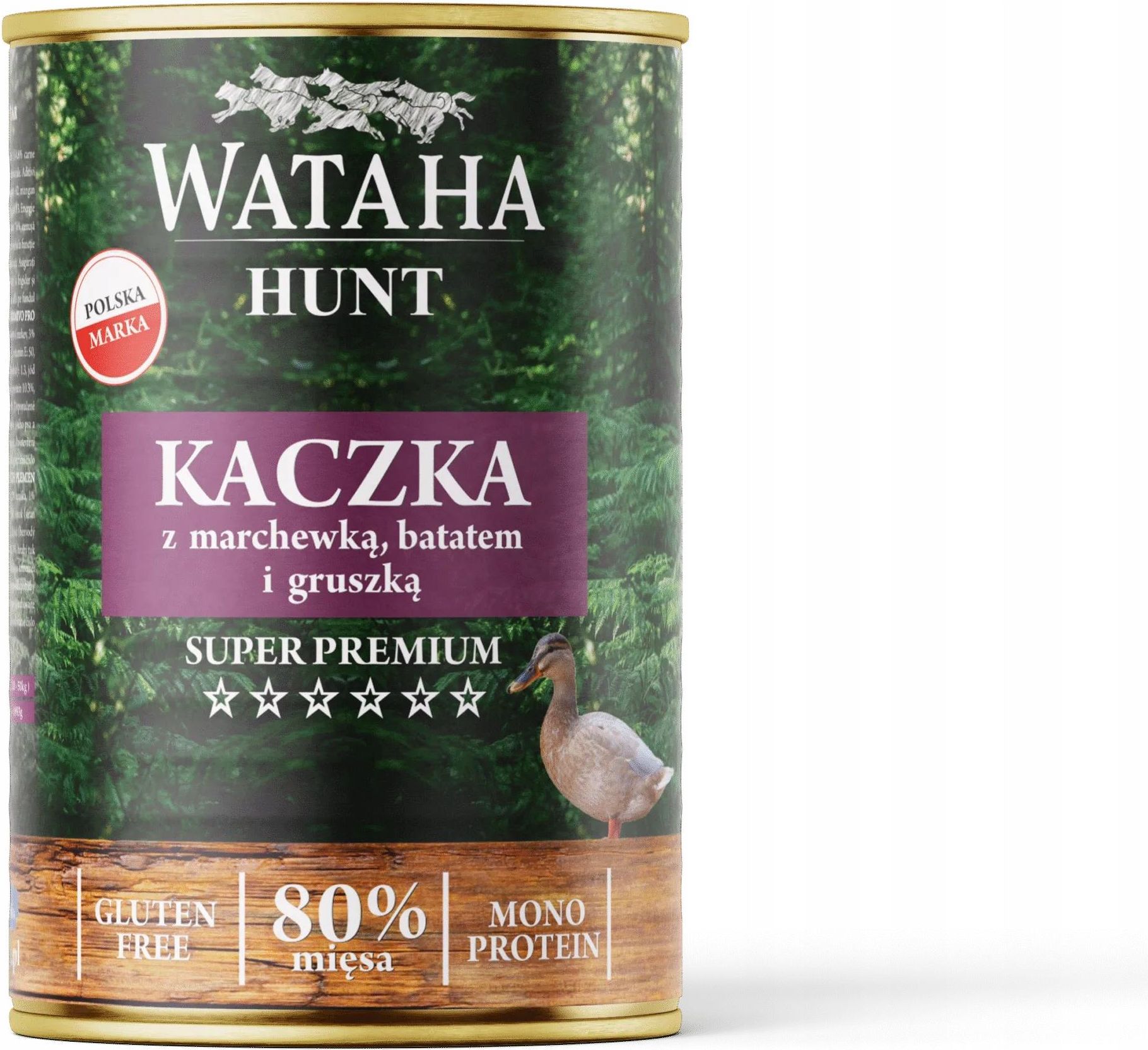 Karma Wataha Hunt Monobiałbowa Karma Dla Psa Kaczka Z Prosem Puszka ...