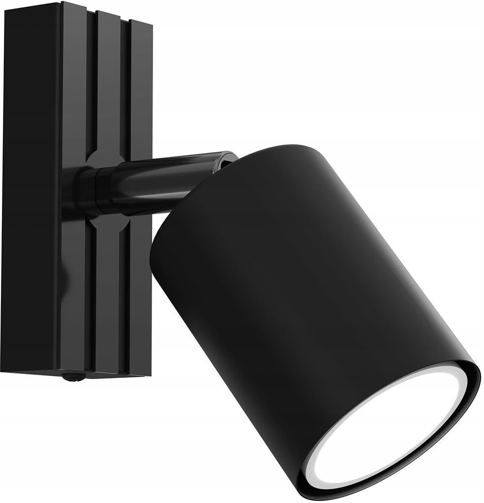 Lampa Luminex Spot Terra Rectangle Black/Black Gloss/Titanium Swivel 1 ...