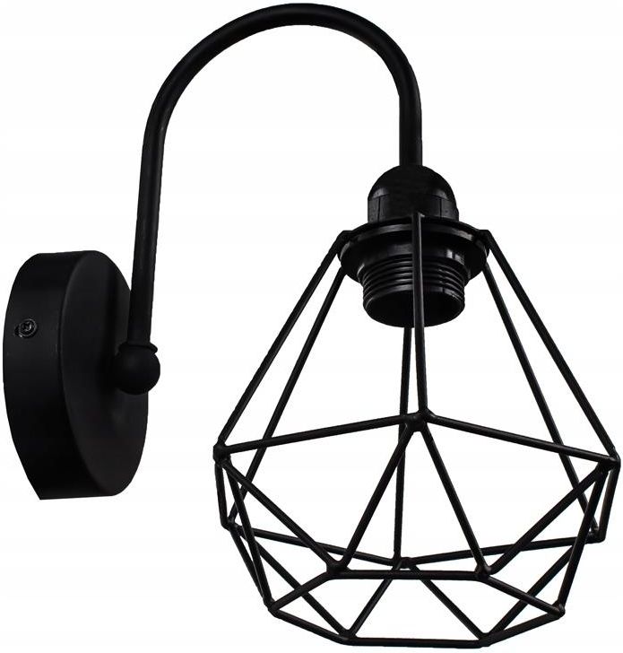 Lampa Sofer Kinkiet Czarny Metalowy Loft Loftowy Na Ścianę (61015J ...