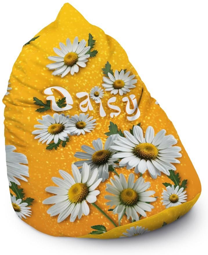 Allbag Fotel Pufa Sako 80X120Cm Żółta W Stokrotki Daisy Modna Do Ogrodu ...