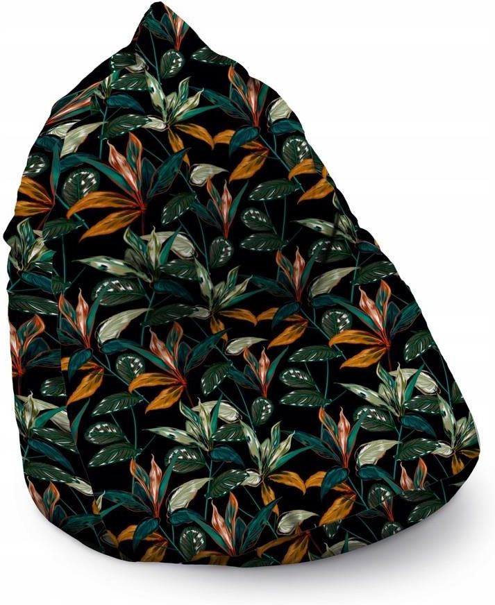 Allbag Fotel Pufa Sako Worek 80X120Cm Czarna Duże Liscie Modna - Opinie ...