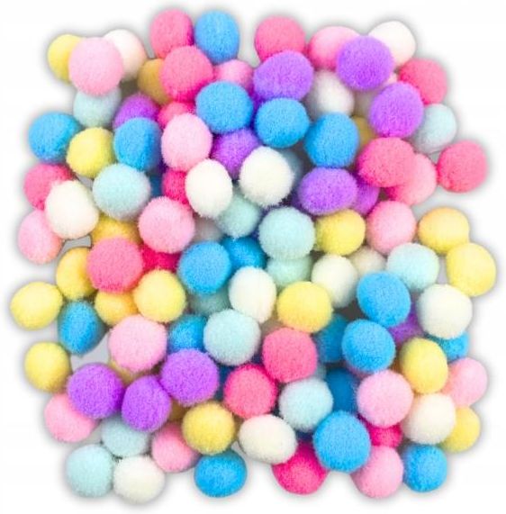 Pompony Kolorowe Pomponiki Dekoracyjne Pastelowe Mix 1Cm 120Szt. - Ceny ...
