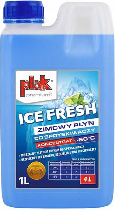 Parys Zestaw 4 X Plak Ice Fresh Zimowy Koncentrat Płynu Do Spryskiwaczy ...