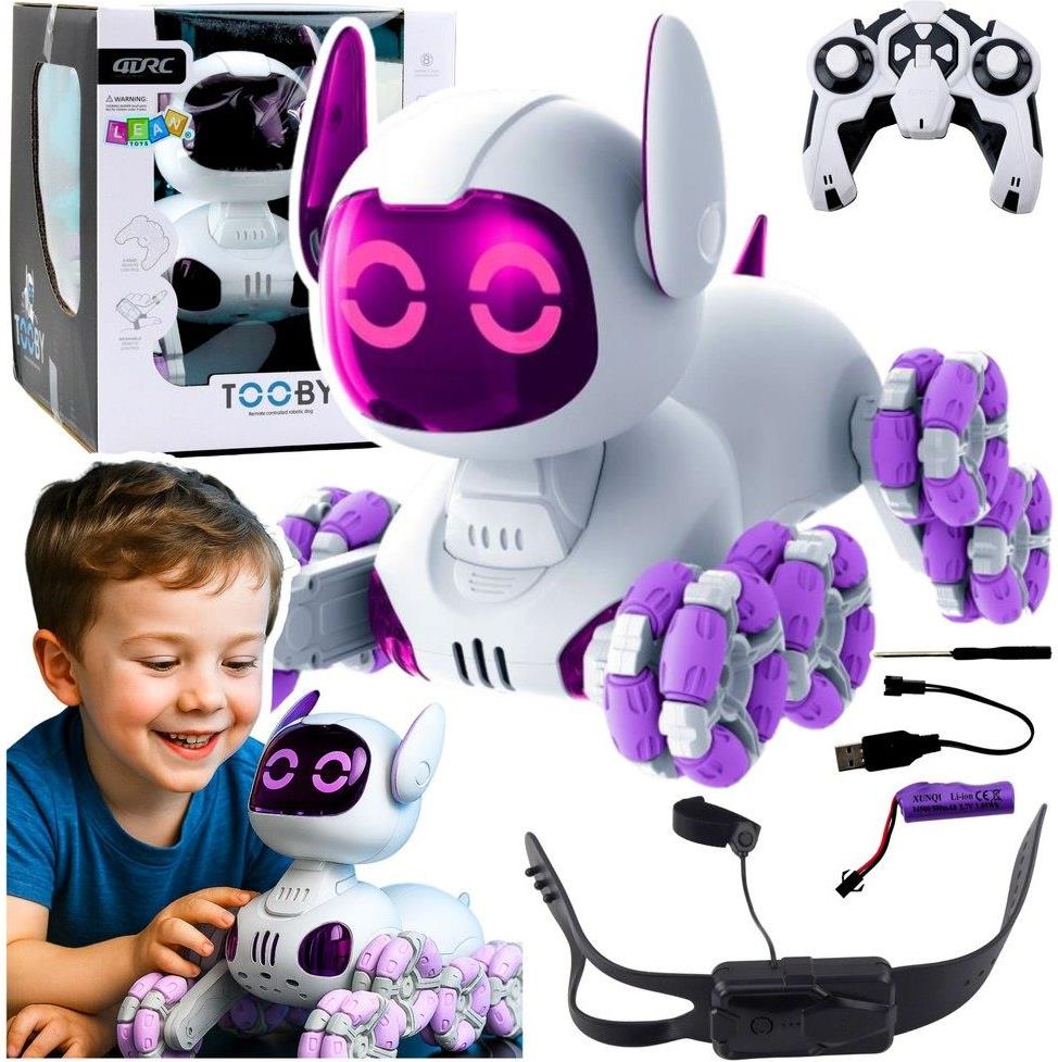 Lean Toys Robot Pies Tooby Zdalnie Sterowany Rc 360° Światła Dźwięki ...