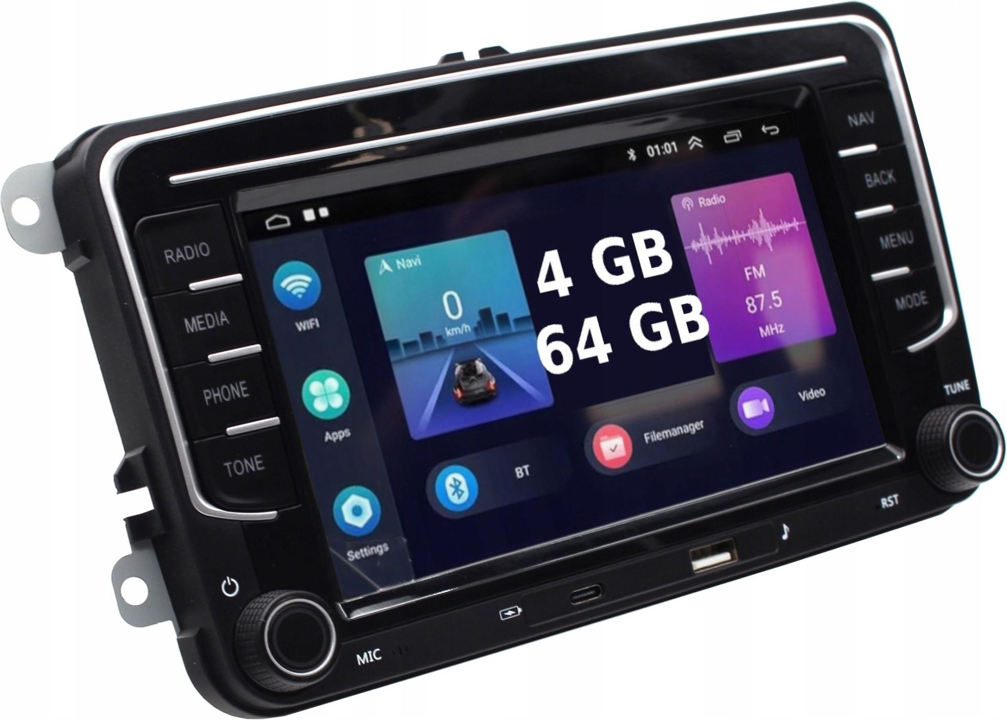 Radioodtwarzacz samochodowy Smart-Auto Radio Nawigacja Gps Skoda Rapid ...