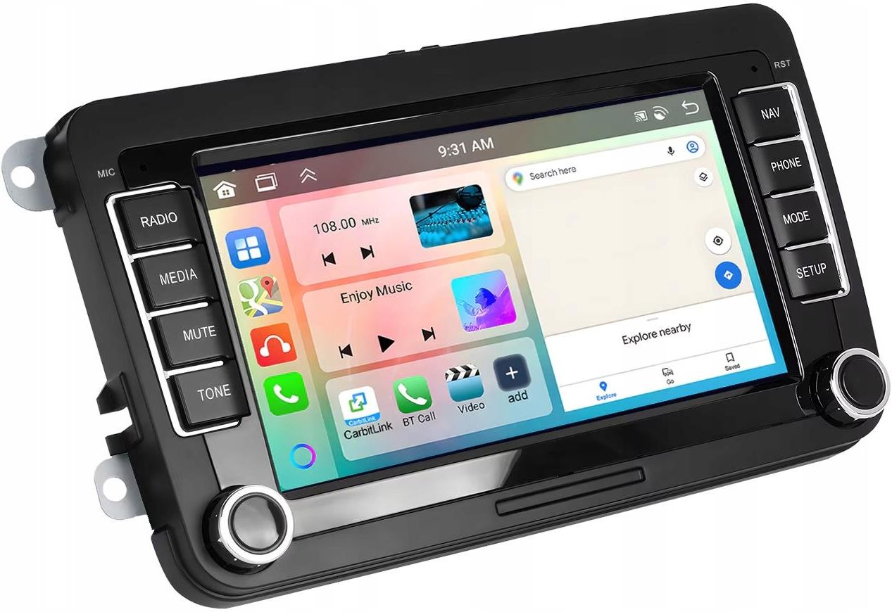Radioodtwarzacz samochodowy Smart-Auto Radio Nawigacja Gps Volkswagen ...