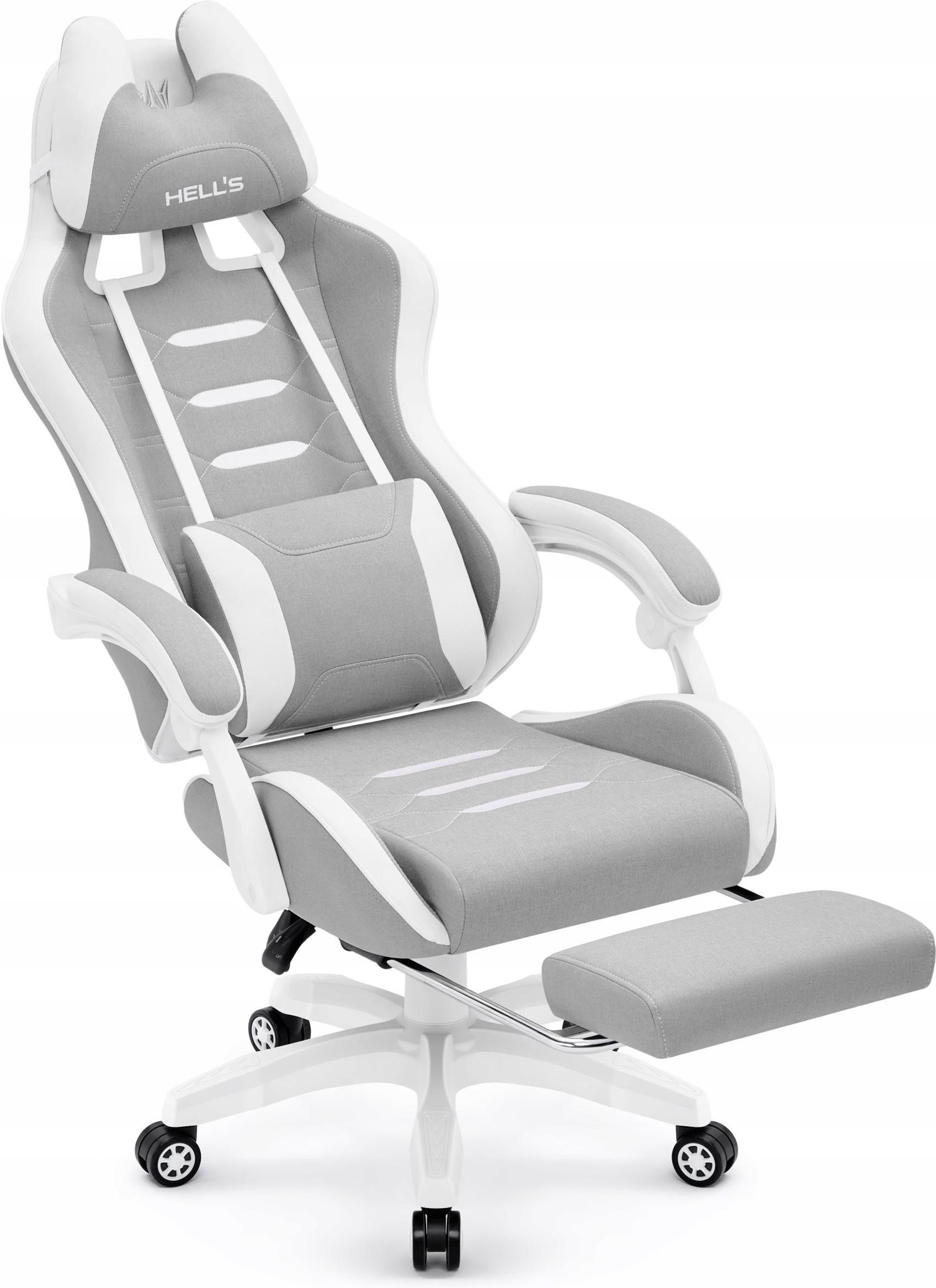 Fotel dla gracza Hell's Chair Junior HC-1039 2.0 White - Grey z ...