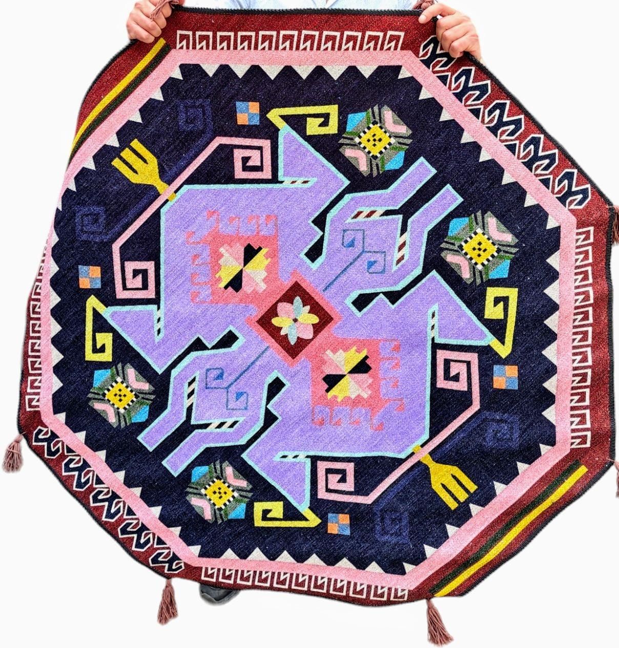 Dywan Etniczny Retro Oktagonalny z Frędzelkami 150x150 cm - Opinie i ...