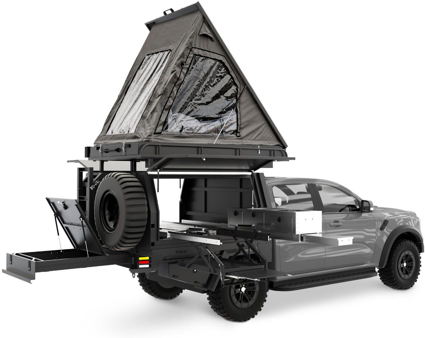 Zabudowa kempingowa pick-up flatbed canopy aluminiowa OFFLANDER DARBAT ...