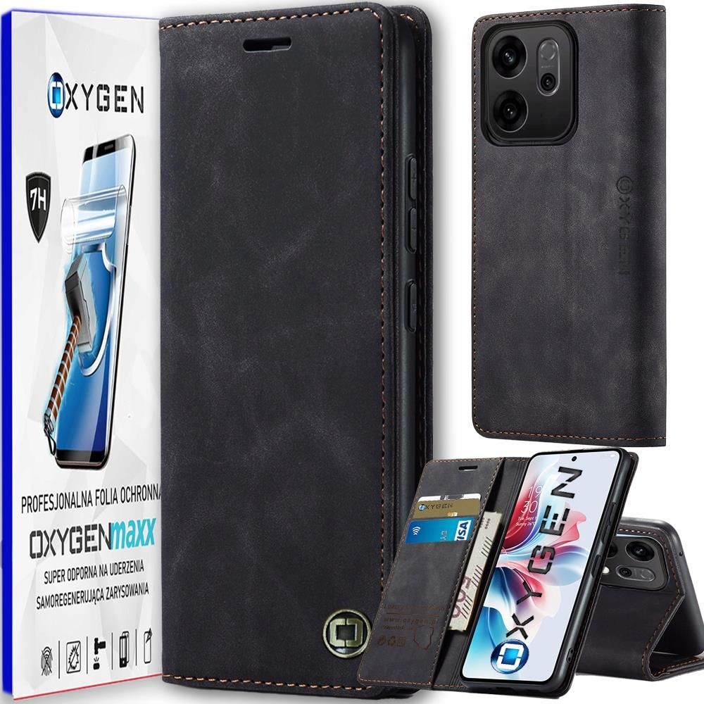 Oxygen Etui na telefon Case BooK do Oppo RENO14 F, RENO14 Fs Folia ...