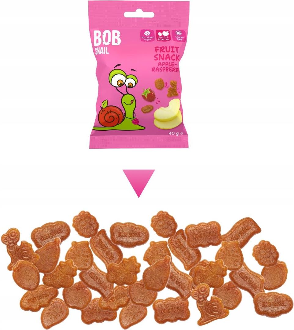 Bob Snail Żelki Owocowe Jabłko Malina 100% Owoców Naturalny Skład ...