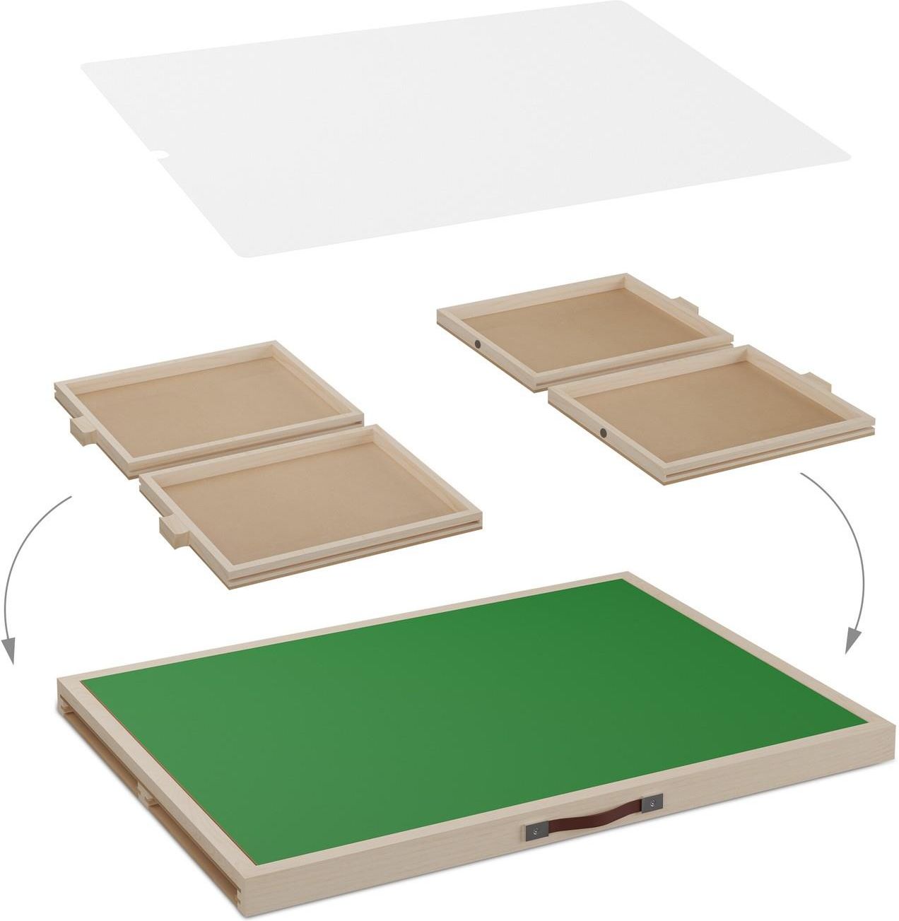 Relaxdays Mata Do Układania Puzzli Z 4 Szufladami Tablica Antyrama Taca ...