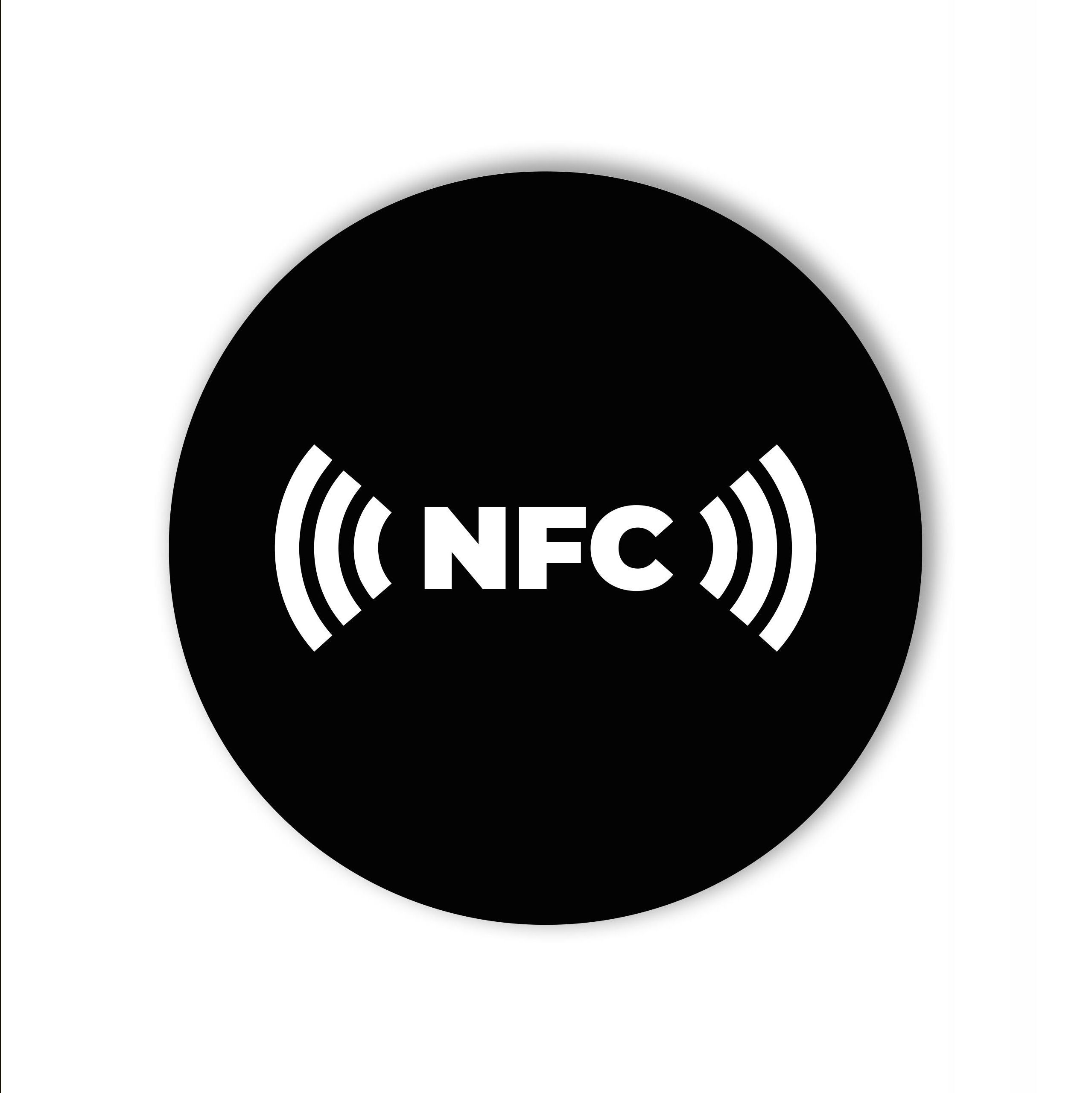 Tagi NFC z czarną naklejką „NFC” z ferrytem – komplet 30 szt., 25 mm - Ceny i opinie - Ceneo.pl