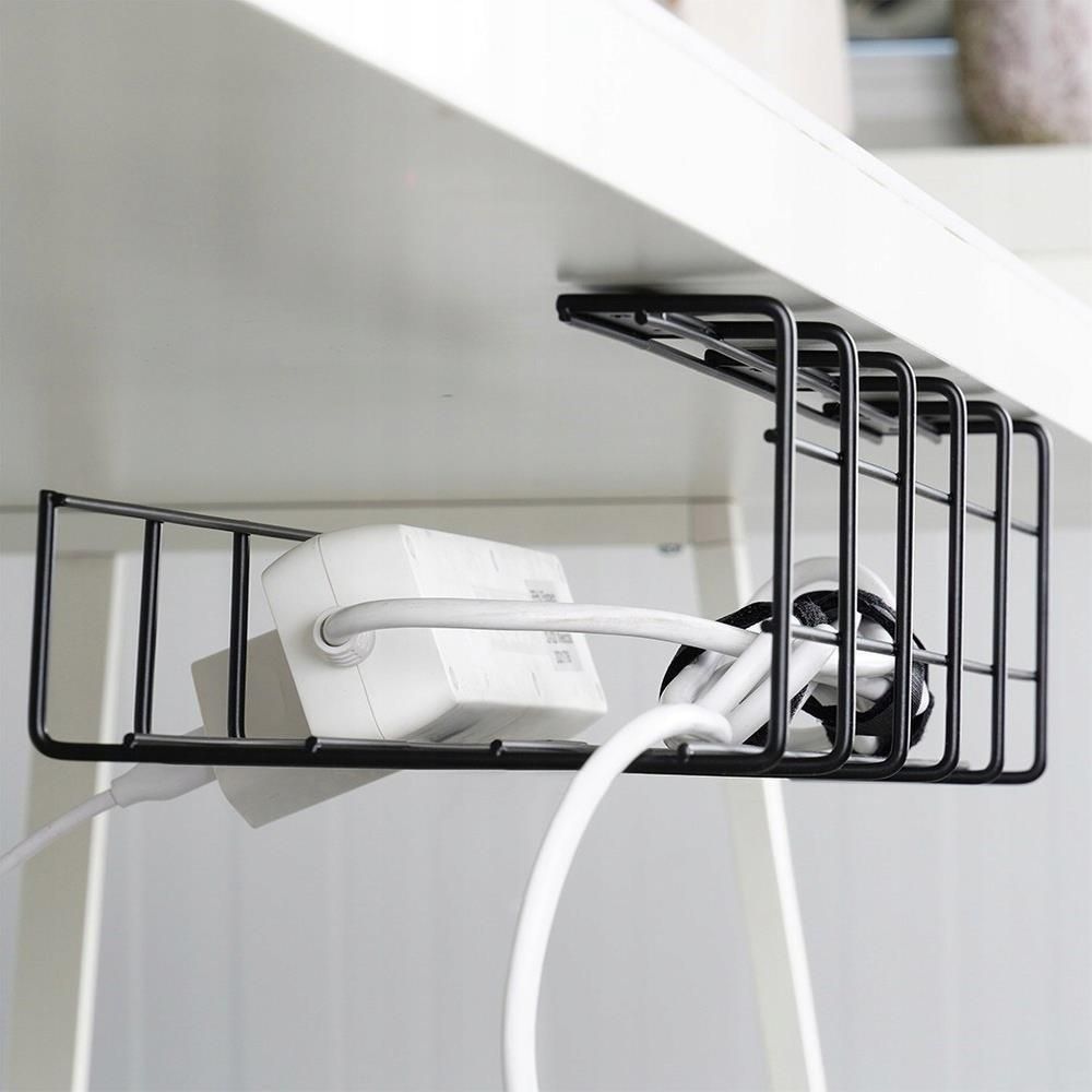 Maskownica Organizer na Kable pod Blat Biurko Koszyk Biurowy do Kabli ...