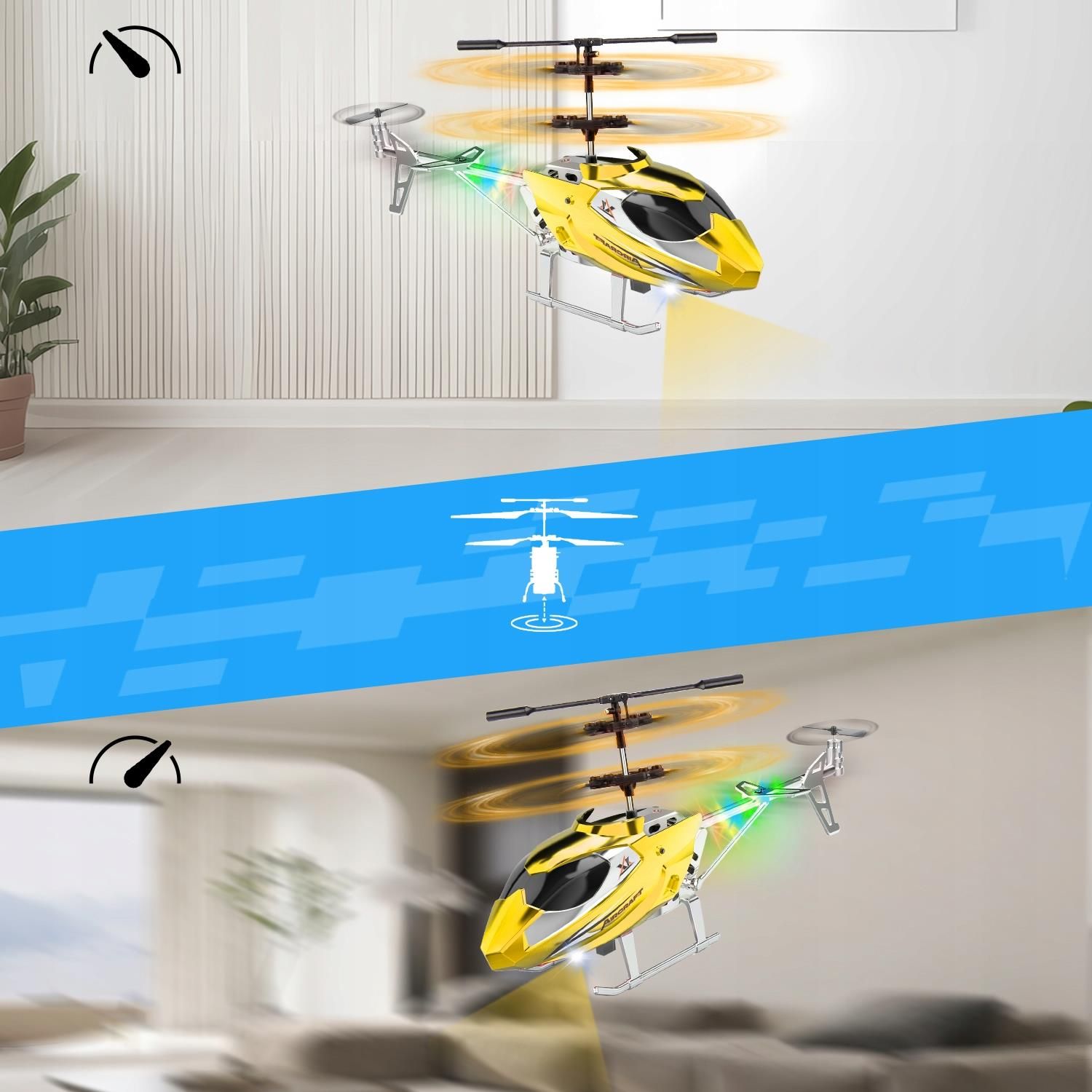 Helikopter Zdalnie Sterowany Samolot Rc Na Pilot Śmigłowiec Z Led ...