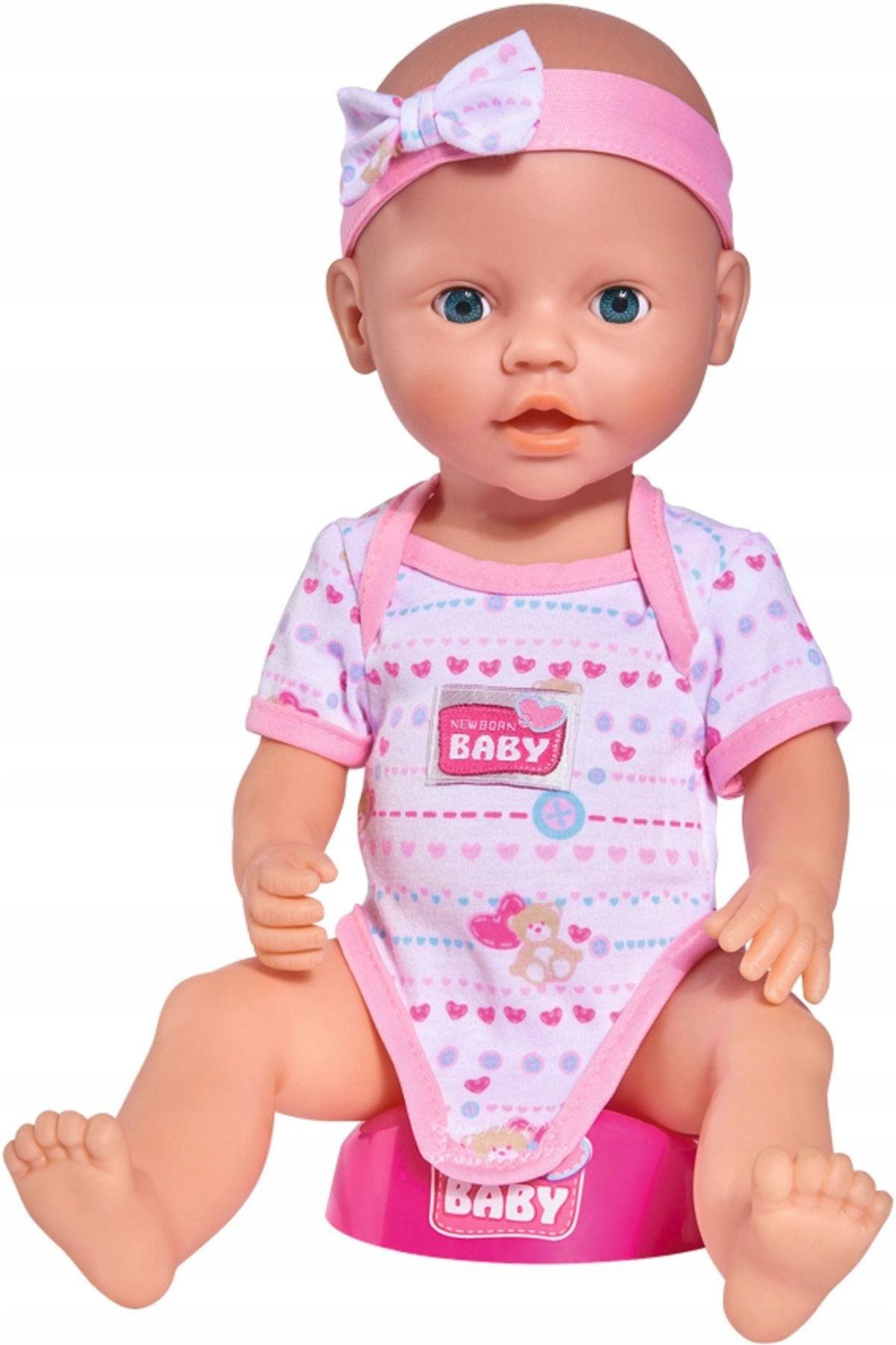Lalka New Born Baby Lalka Funkcyjna Bobas Pije Sika 43 CM Nocniczek ...