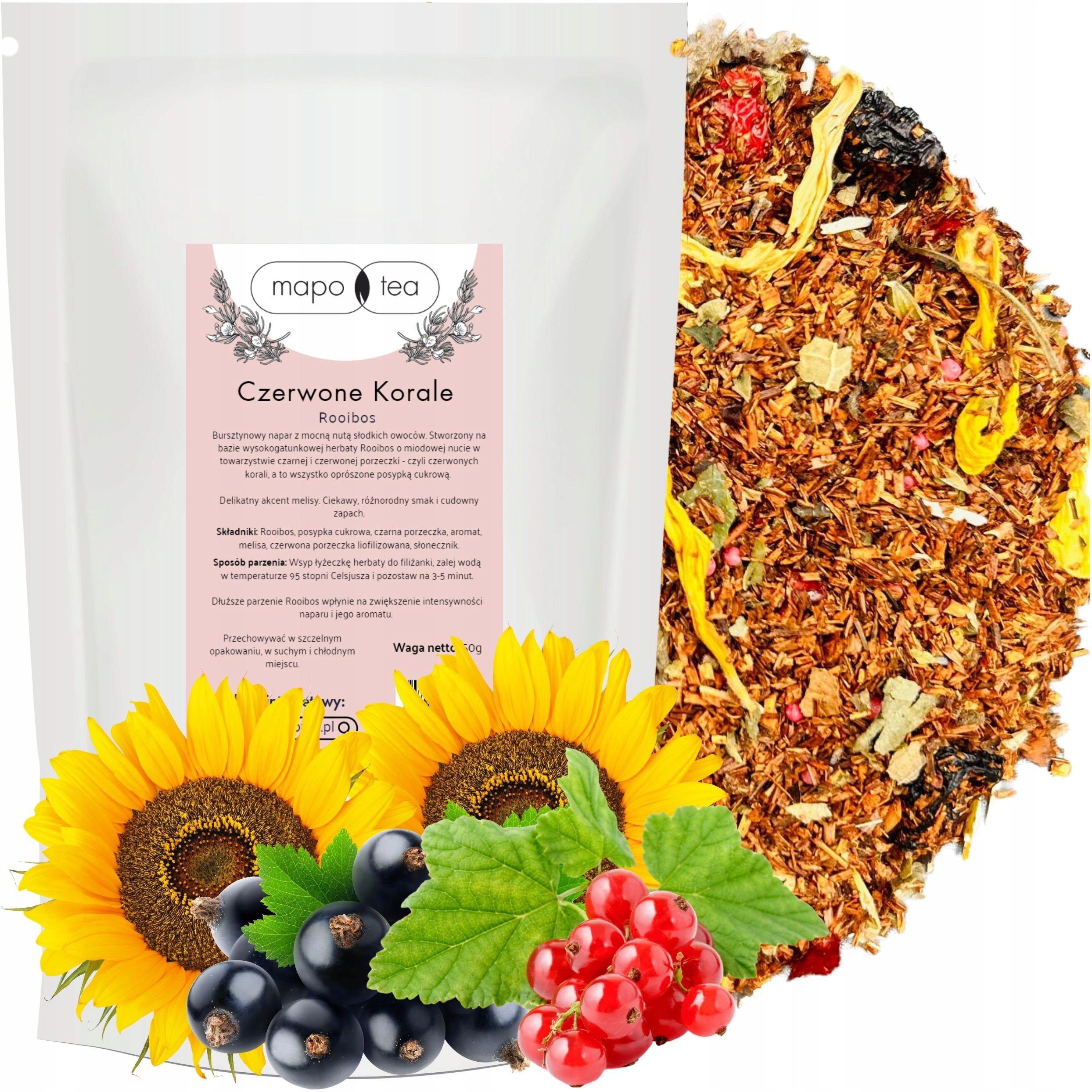 Herbata Mapo Tea Herbata Rooibos Sypana Czerwone Korale Czerwona Czarna ...