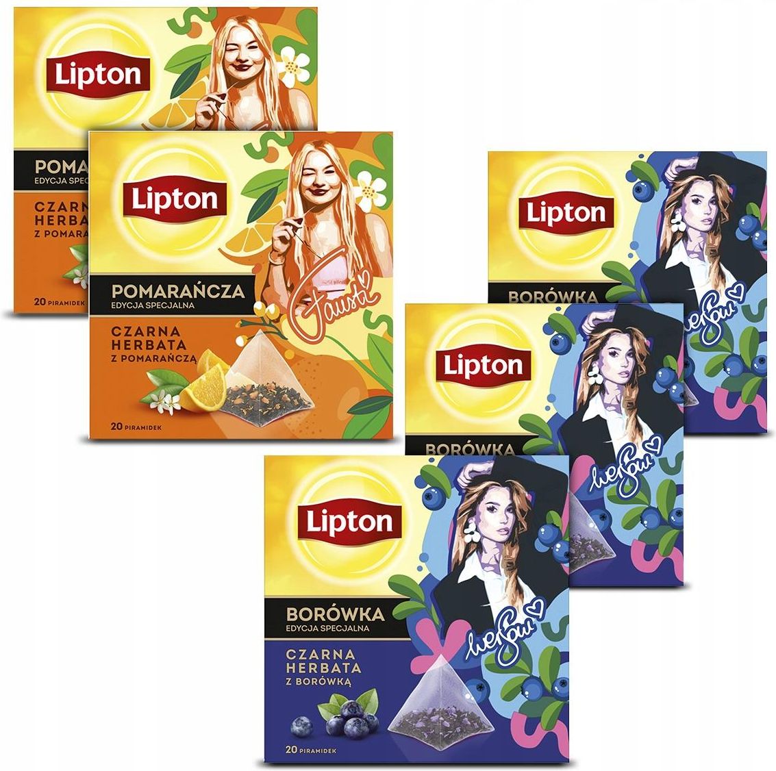 Herbata Lipton Zestaw Czarna Herbata 2 Rodzaje Edycja Specjalna Wersow ...