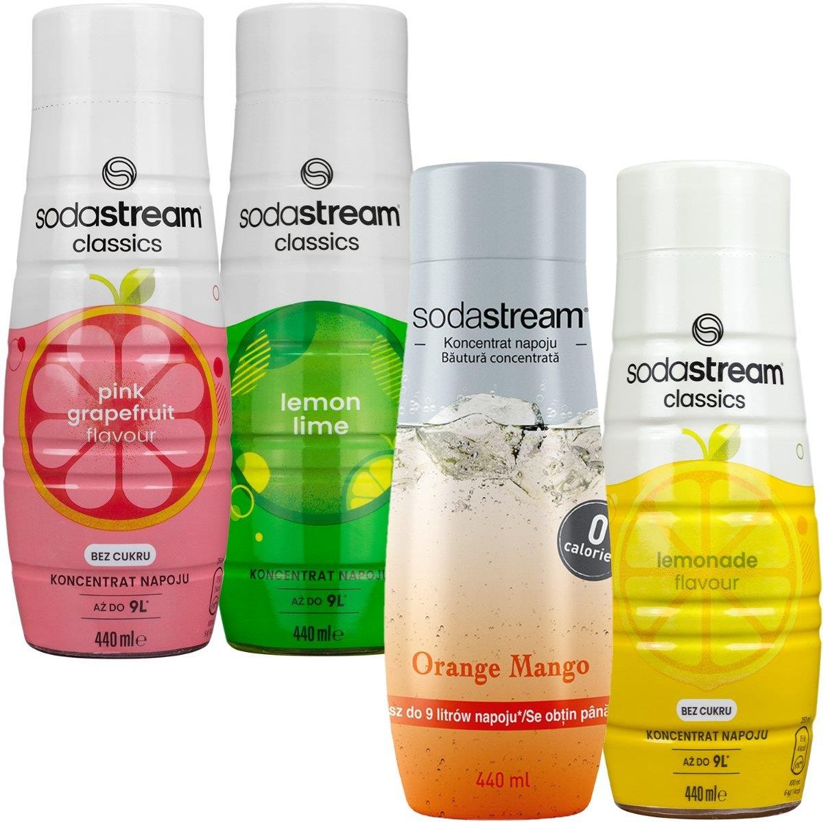Sodastream Syrop Mix 4szt. Cytryna Limonka Lemoniada Grejpfrut ...