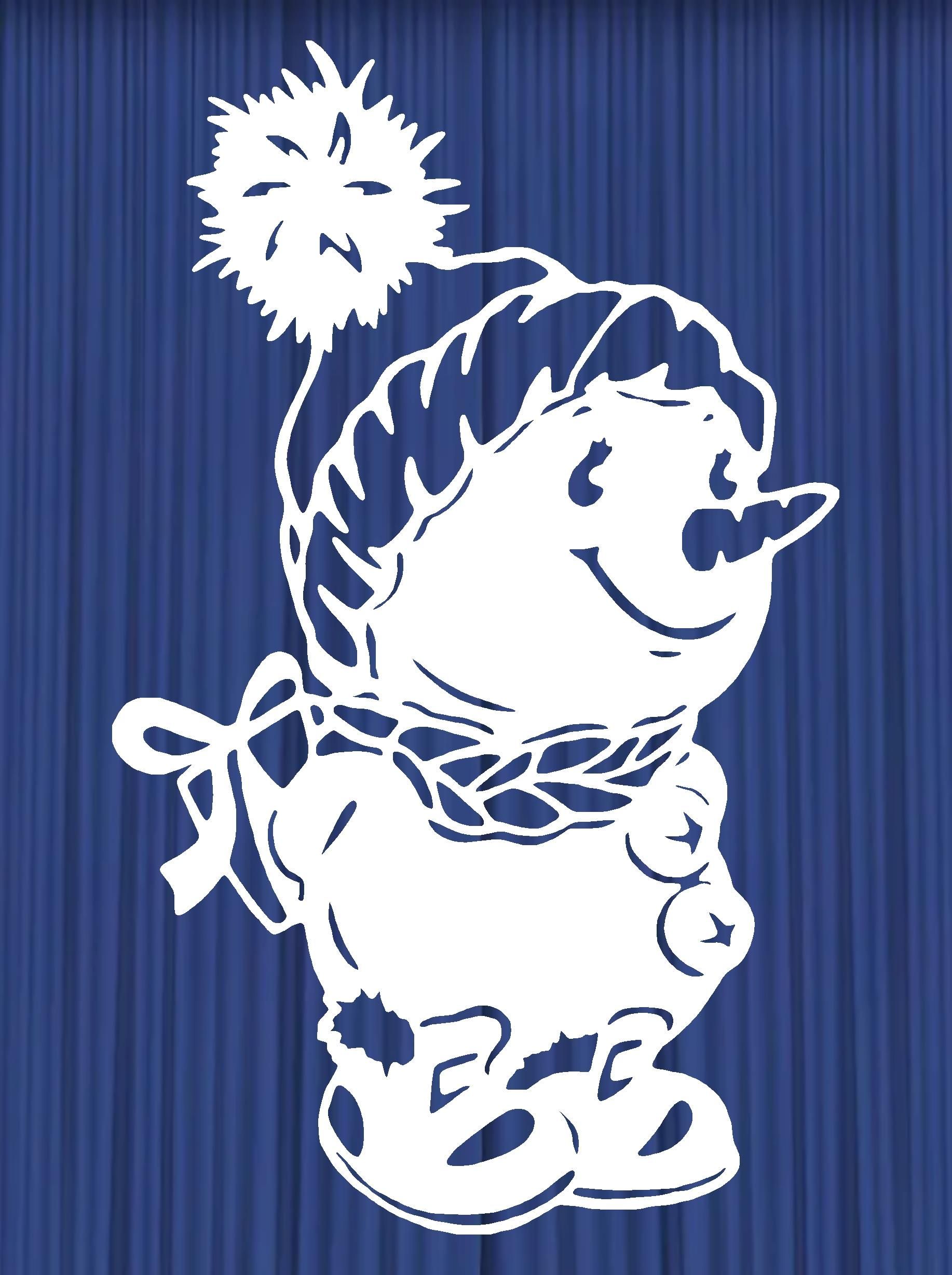 Dekoracja Zimowa Na Okno Gazetka Zima Bałwanek Bałwan 10 29X17,5Cm ...