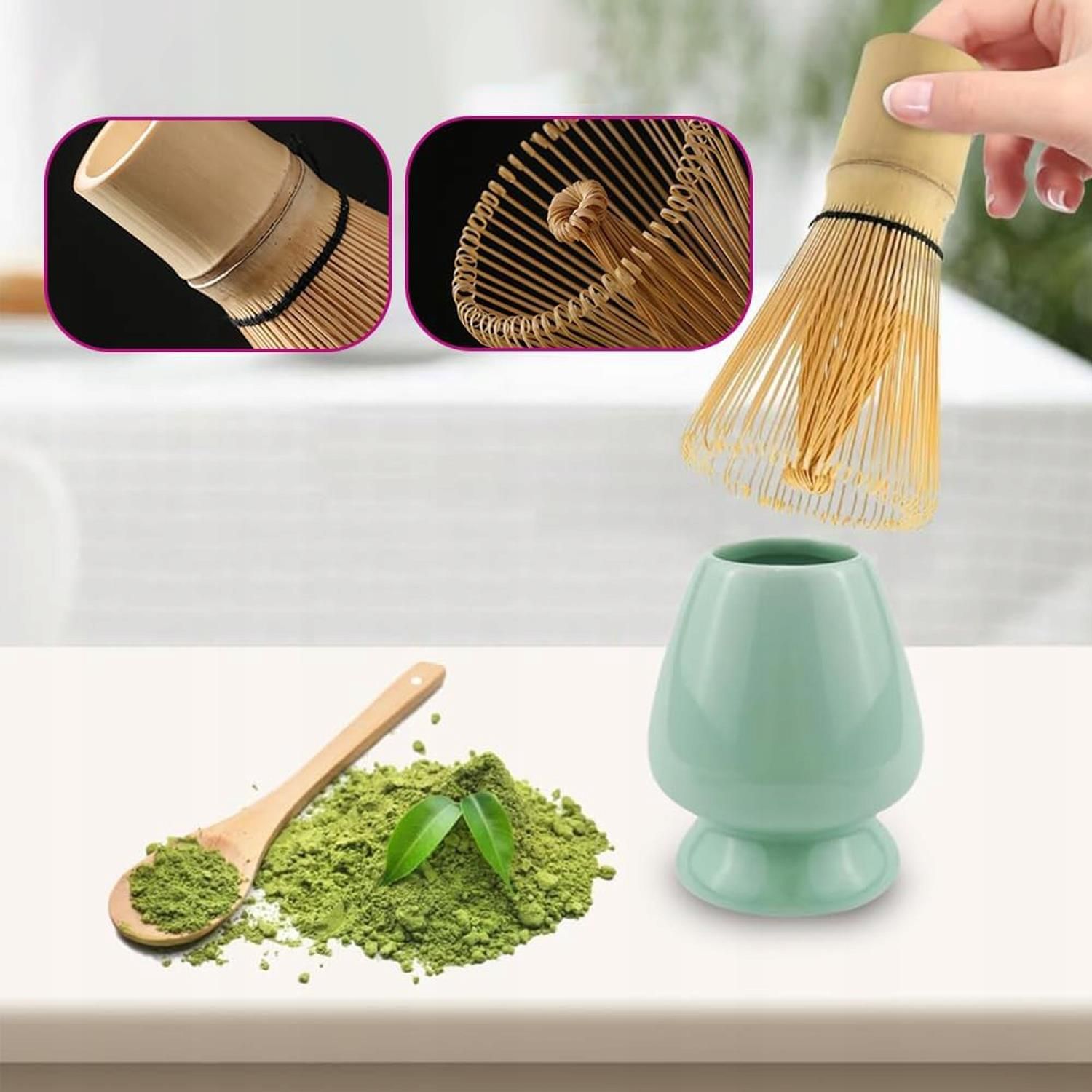 Zestaw Do Herbaty Matcha Bambusowy 4W1 Chasen Chashaku Chasen Holder ...