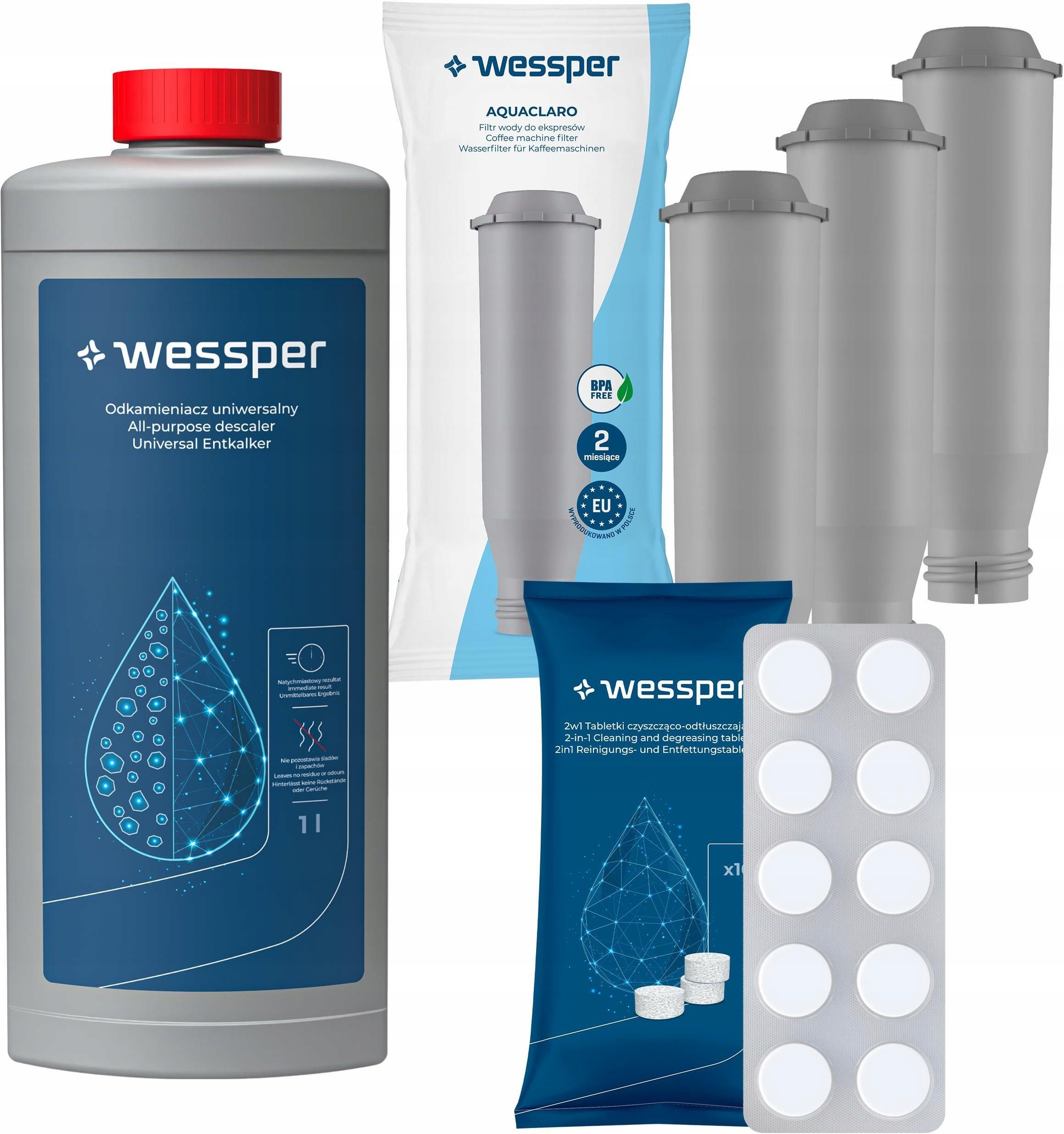 Wessper Zestaw Do Ekspresu Nivona 3X Filtr Odkamieniacz 1L Tabletki ...