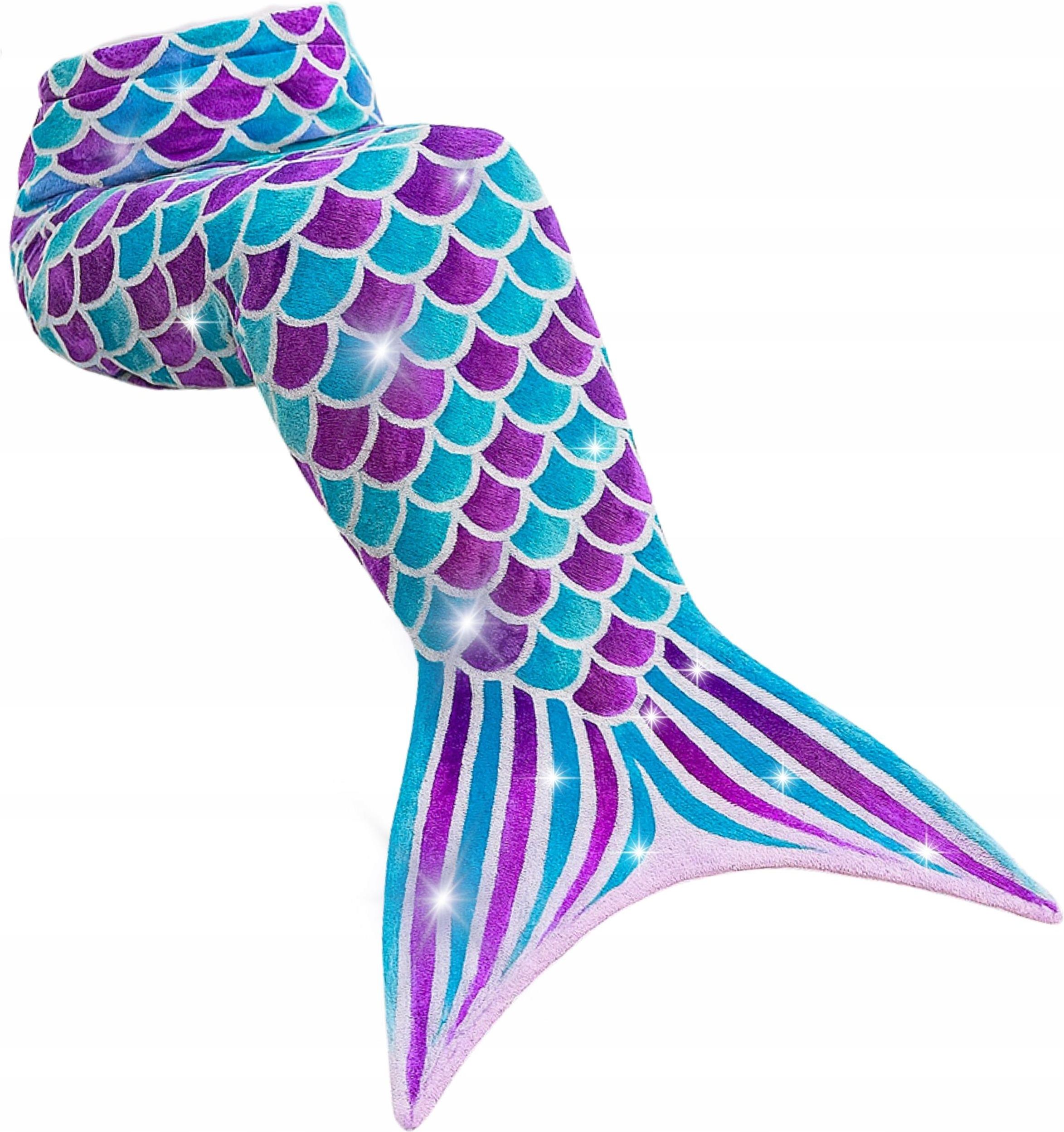 Ogon Syreny Syreni Koc Kocyk Syrenki Miękki Śpiwór Dla Dzieci Fioletowy ...