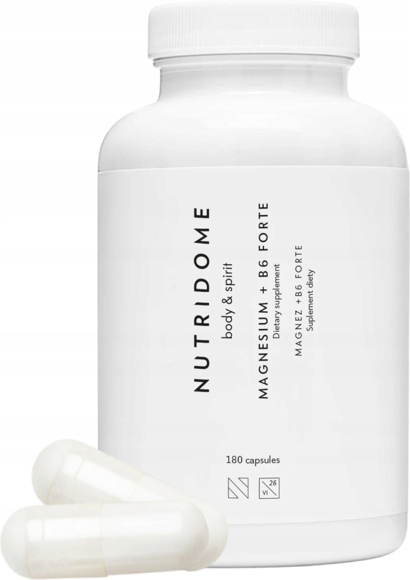 Nutridome Magnez B6 Forte 180kaps. - Opinie i ceny na Ceneo.pl