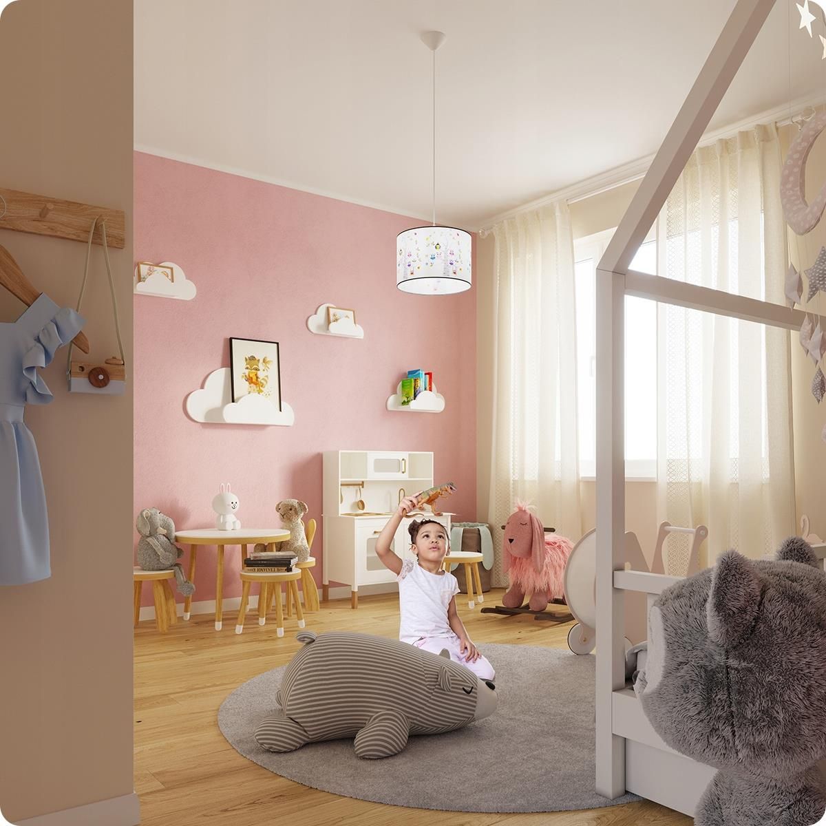 Lampa Wisząca Żyrandol Argon 1 Wielokolorowy 14.189.22 Lumilo Żarówka ...