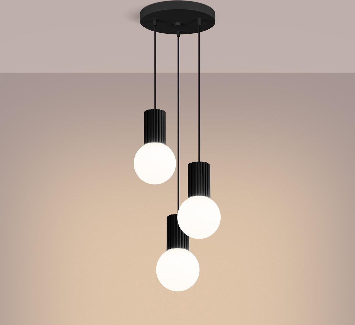 Lampa Wisząca Aurora 3P Czarna Nowoczesny Design Do Pokoju ...