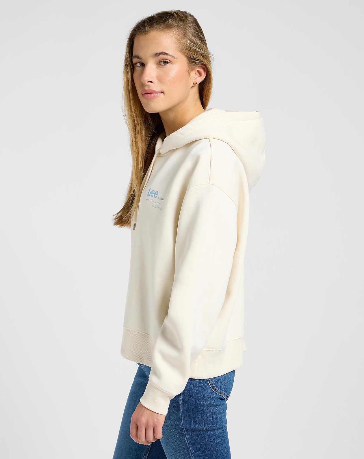 LEE LOGO HOODIE ECRU 112371887 - Ceny i opinie - Ceneo.pl