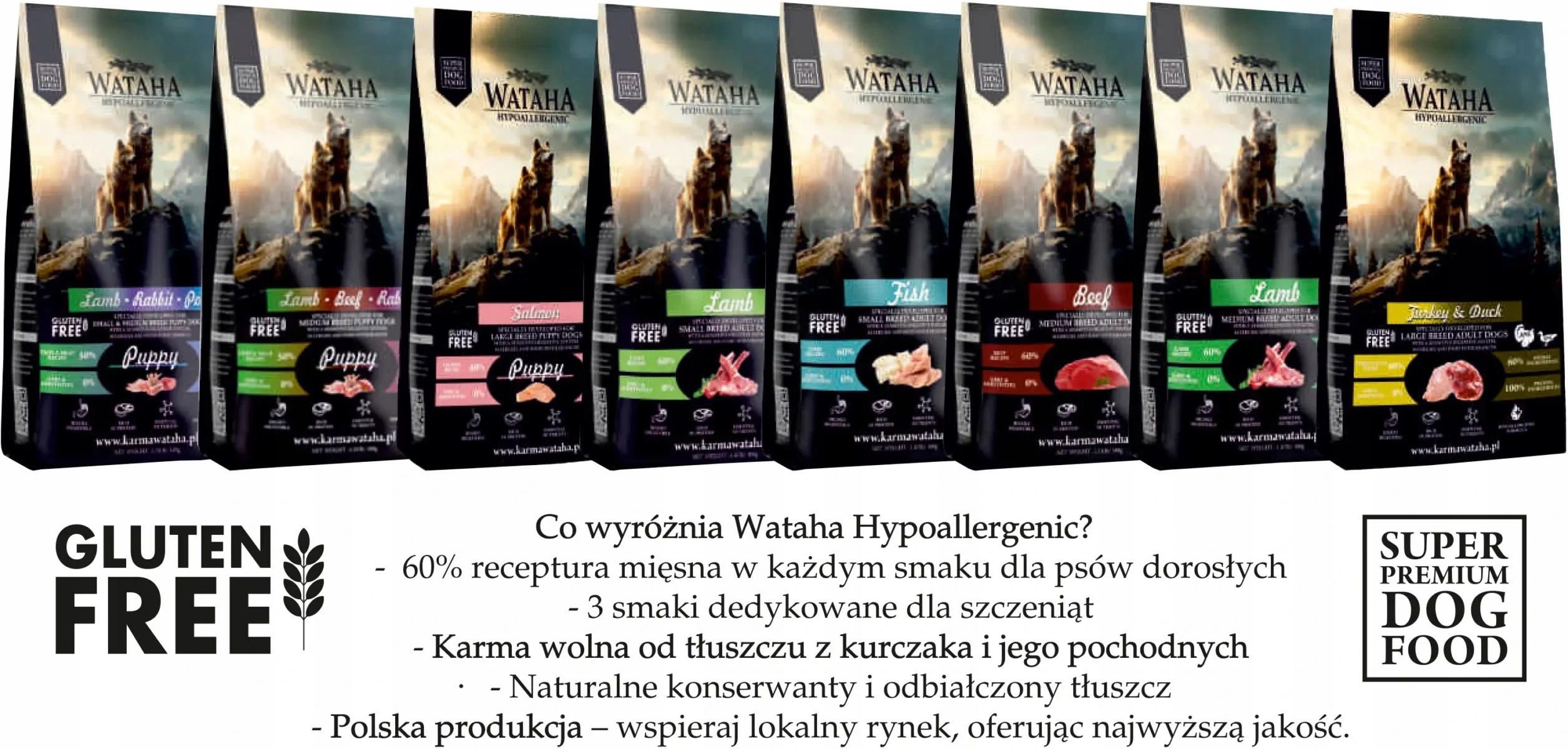 Karma Wataha Średnie Rasy Karma Sucha Szczeniąt Jagnię Królik Wołowina ...