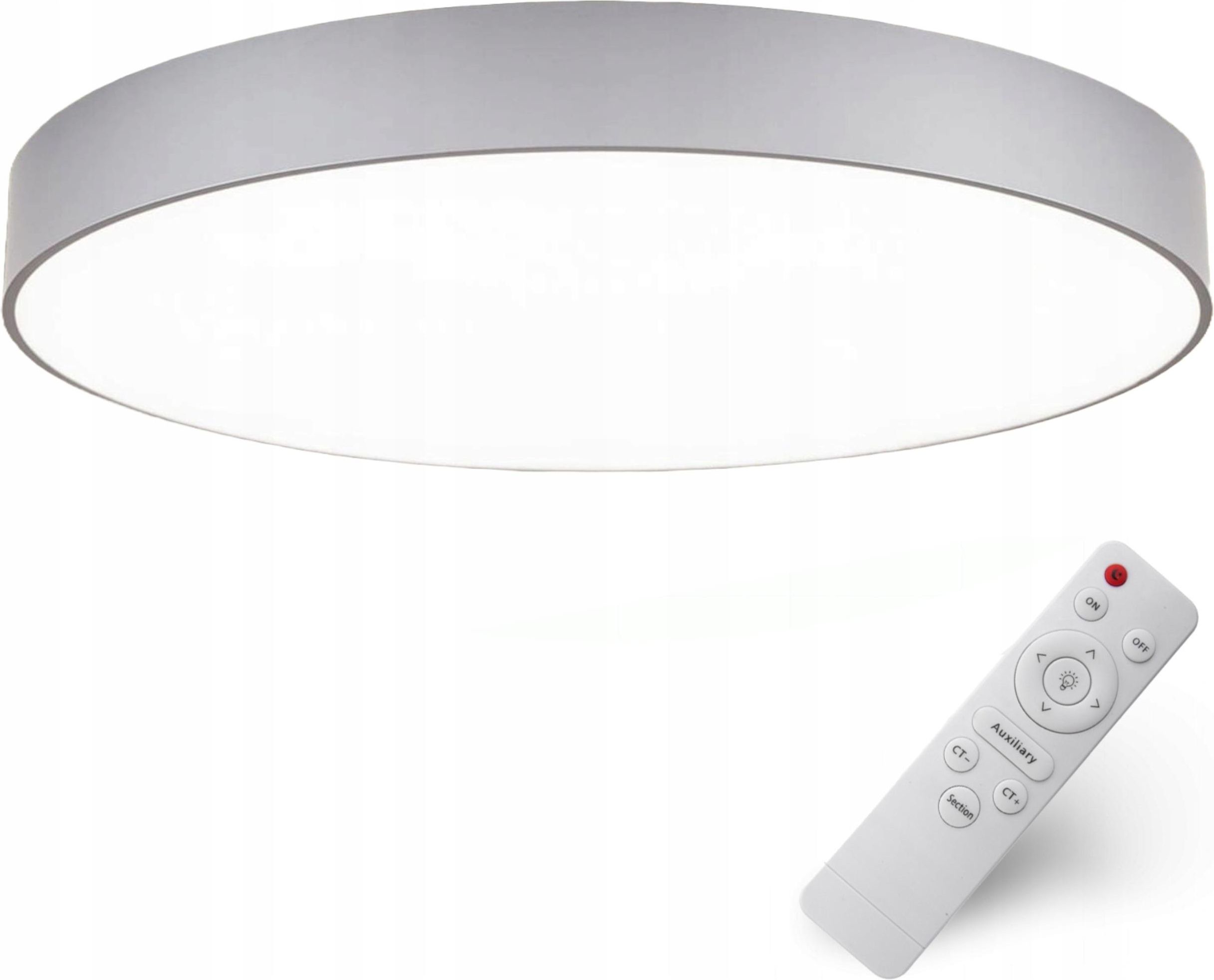 Standheiz Lampa Sufitowa Szara Klasyczna Plafon Led 60 CM Pilot 3 ...