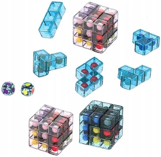Lean Toys Klocki Logiczne Puzzle Układanka Kostka Gra Różowa - Ceny i ...