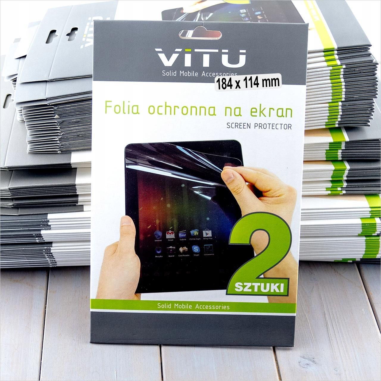 Vitu 2szt Oryginał Folia ochronna na tablet e-czytnik 18,4x11,4cm ...