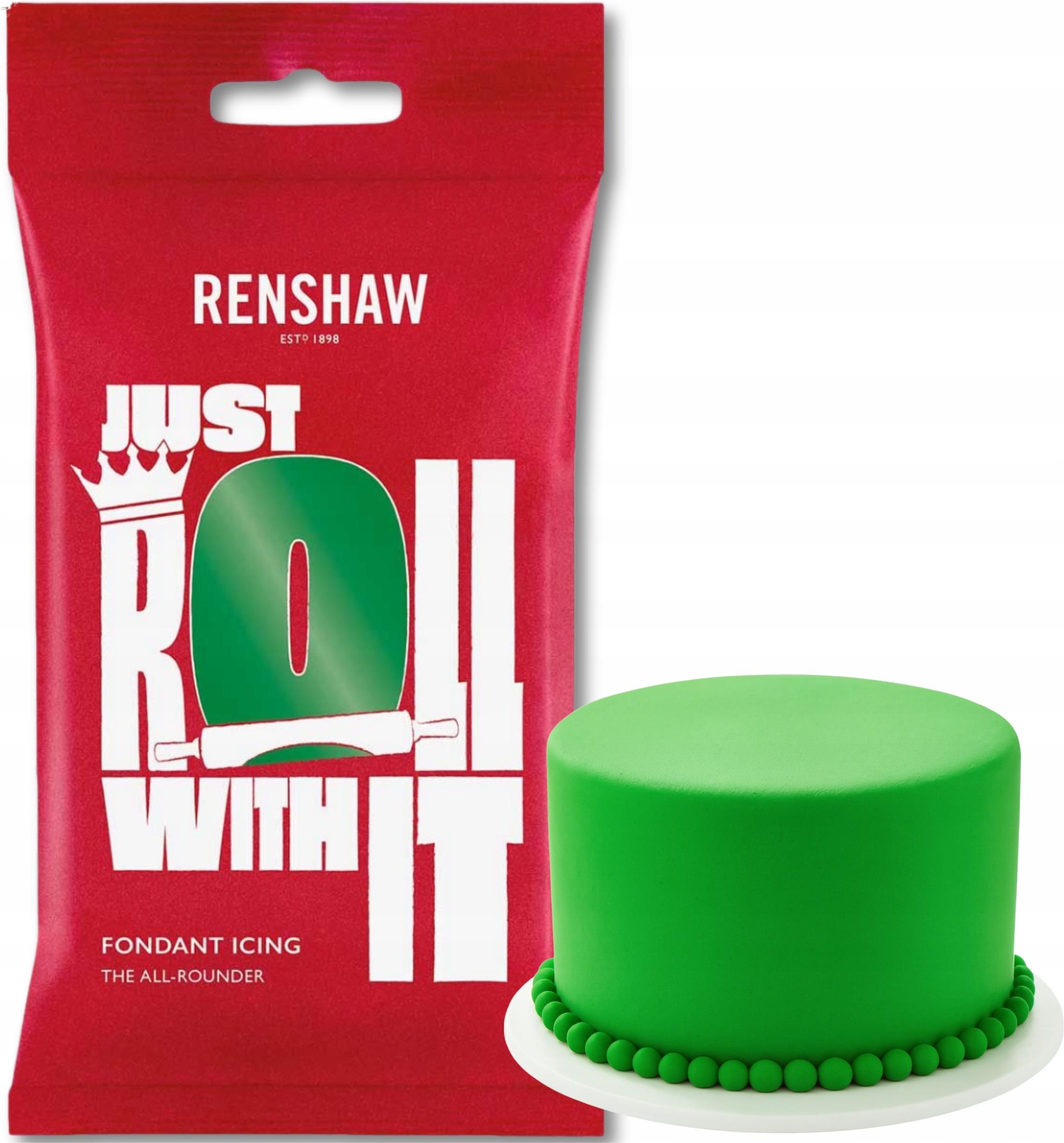 Renshaw Masa Cukrowa Zielona Lukier Plastyczny Do Dekoracji Tortu 250G ...