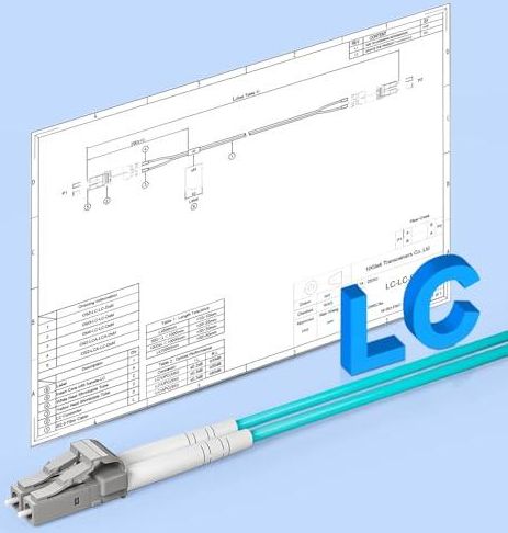 10Gtek [4 Pack] Fiber Patch Cable - LC to LC OM3 10Gb/Gigabit Multi ...