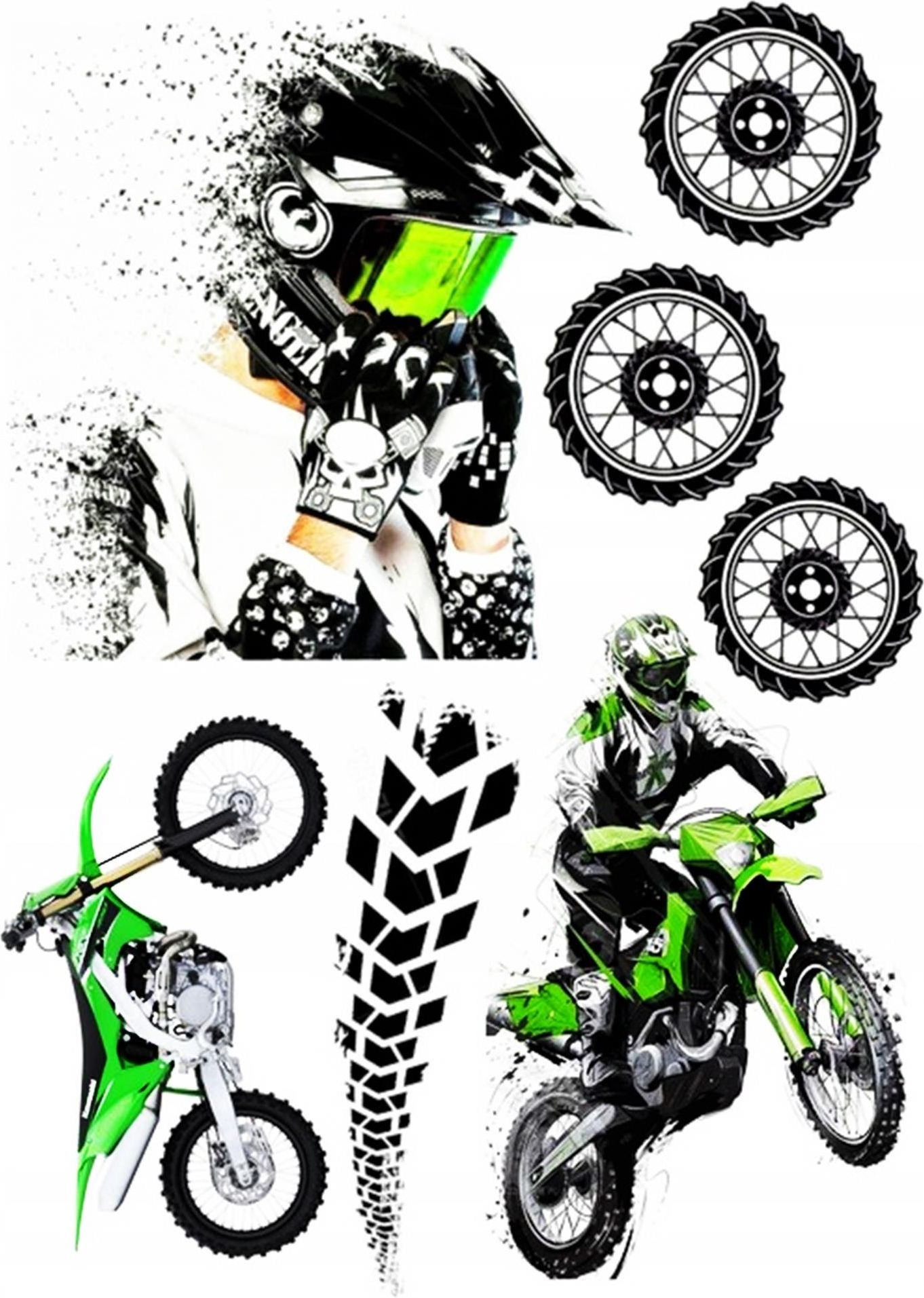 Takitort Wydruk Cukrowy Jadalny Na Tort Masa Opłatek Motor Cross ...