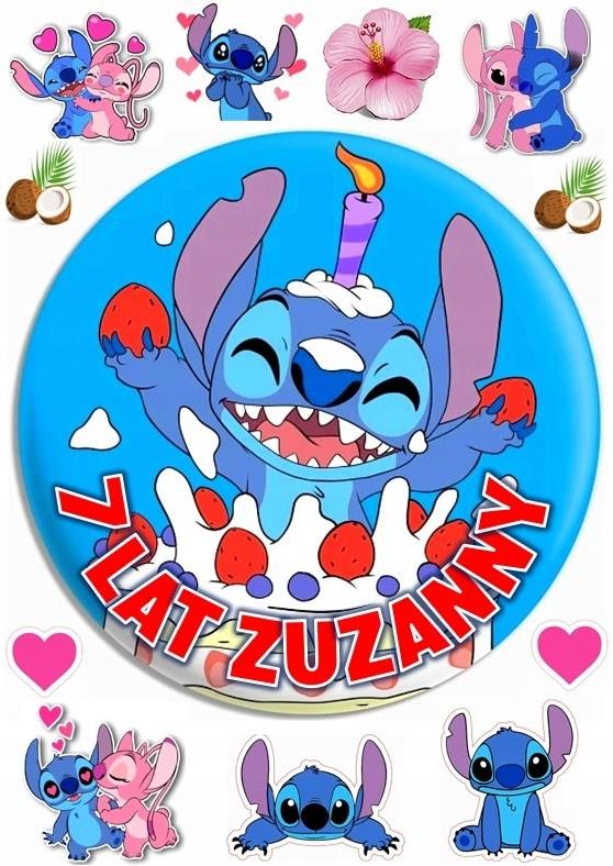 Tortowe Ozdoby Opłatek Na Tort Lilo I Stich Postacie Tekst - Ceny i ...