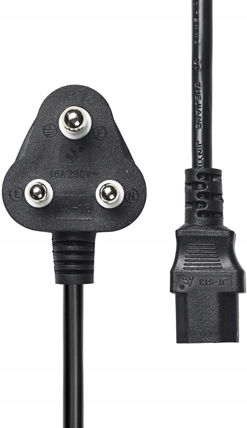 ProXtend Kabel Zasilający Południowa Afryka Kątowy do C13 2M, PC-MC13 ...