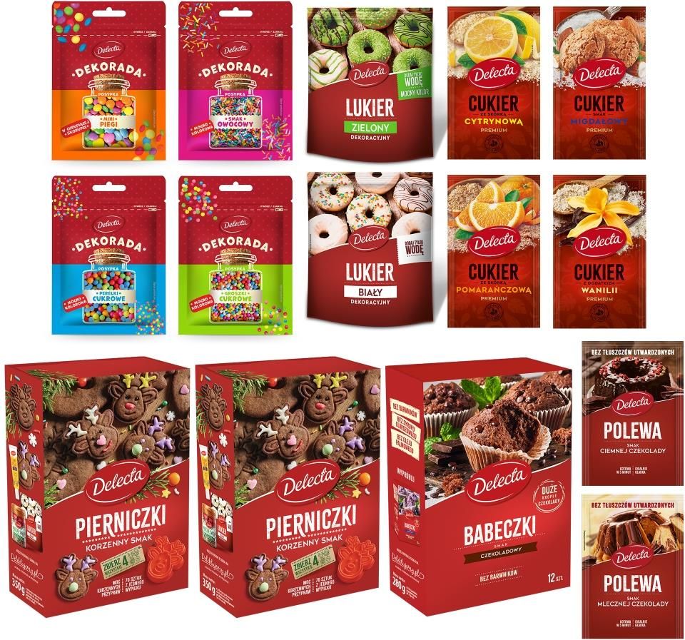 Delecta Pierniczki Babeczki Dekoracje Polewa+Lukier+Posypka+Cukier ...