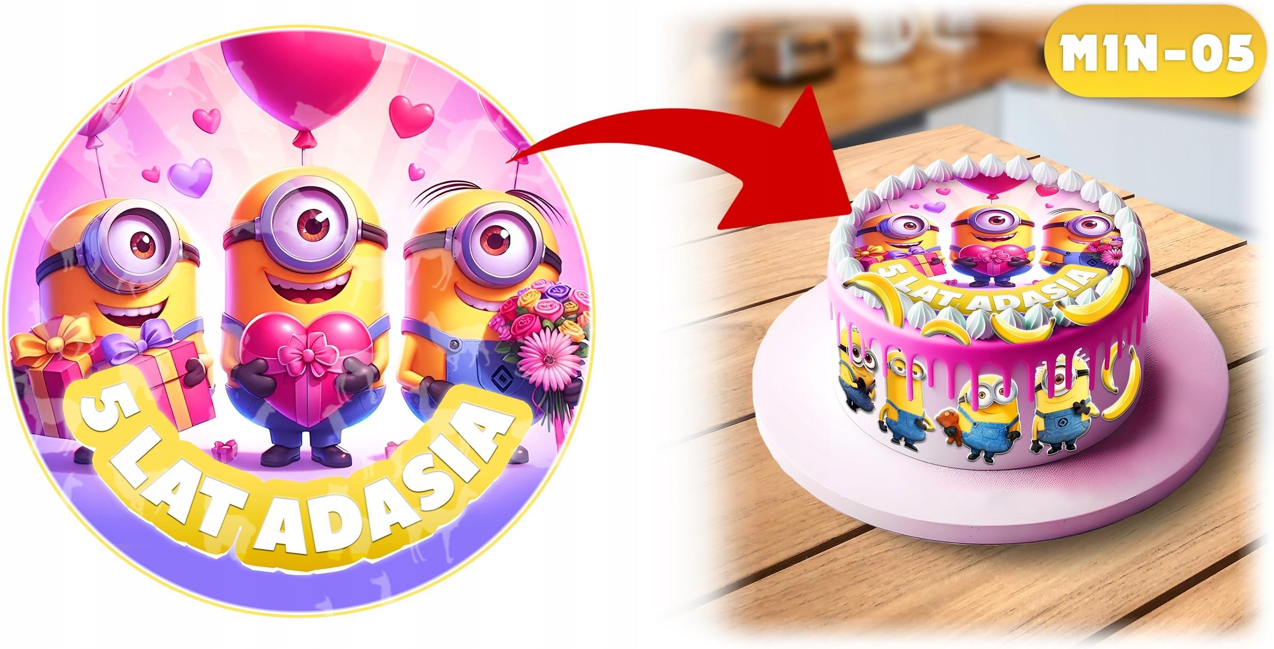Lamparty Zestaw Opłatek Na Tort Minionki Minion Postaci - Ceny i opinie ...