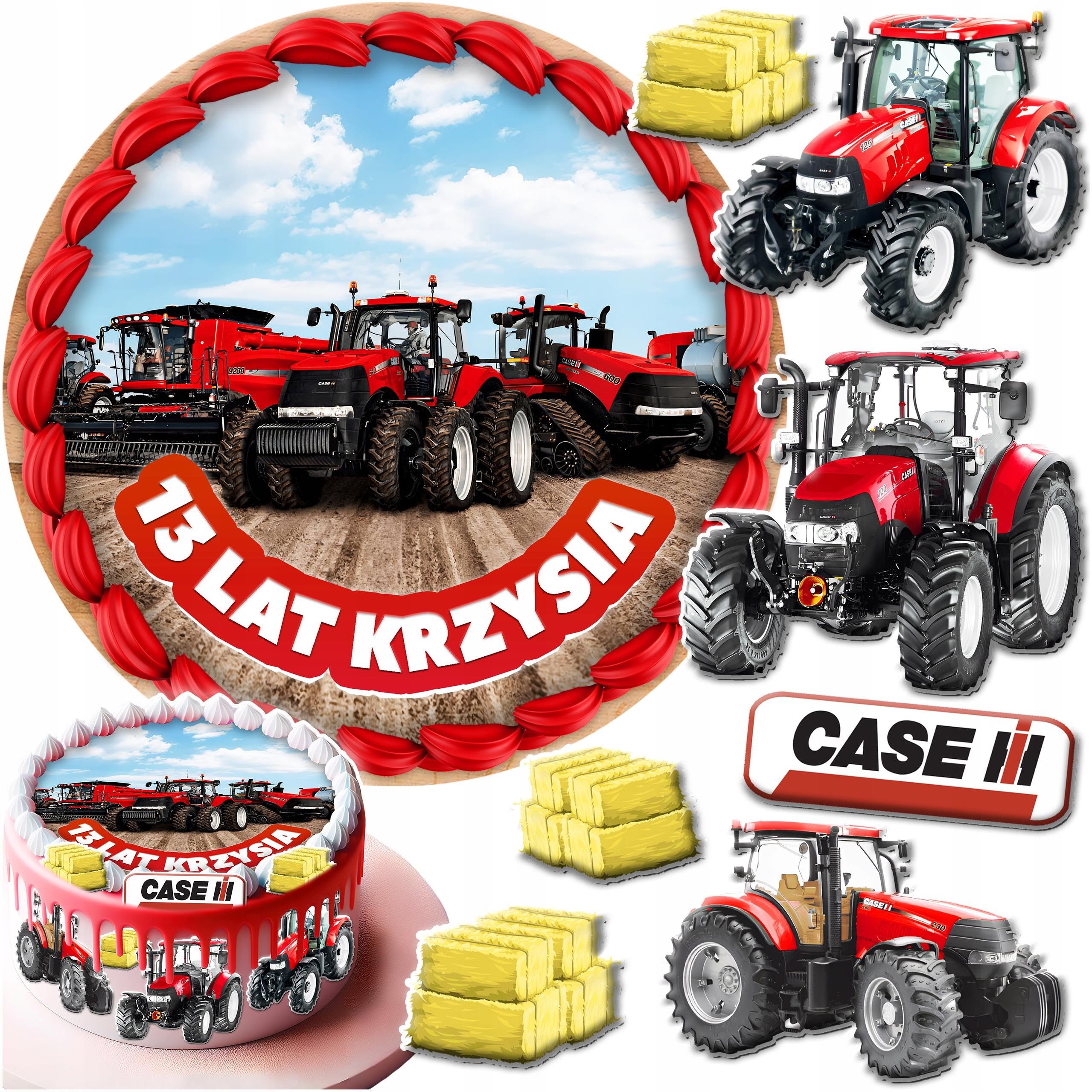 Lamparty Zestaw Case Kejs Opłatek Na Tort Farma Rolnik Traktor Traktory ...