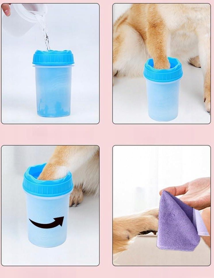 Dog Paw Cleaner Cup silikonowa myjka do łap dla zwierząt z włosia do ...