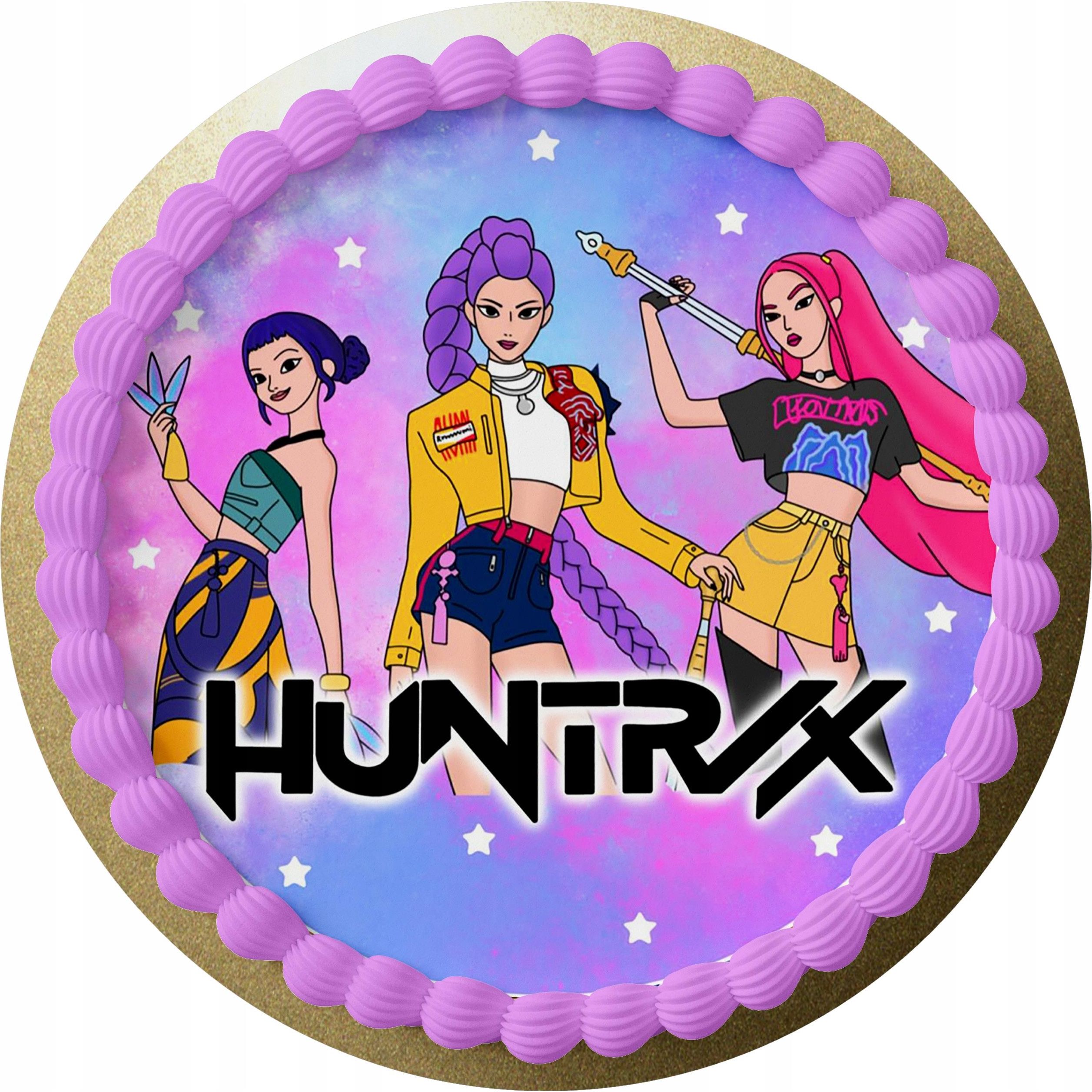 All4Decor Wydruk Cukrowy Opłatek Na Tort Huntrix Kpop Demon Hunters ...
