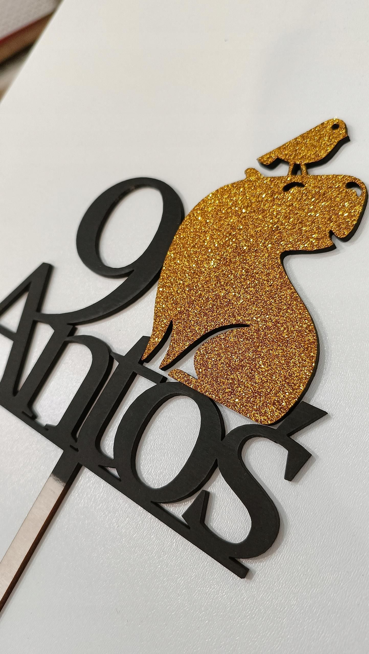 Littleartdeco Topper Na Tort Urodzinowy, Personalizowany, Capibara ...