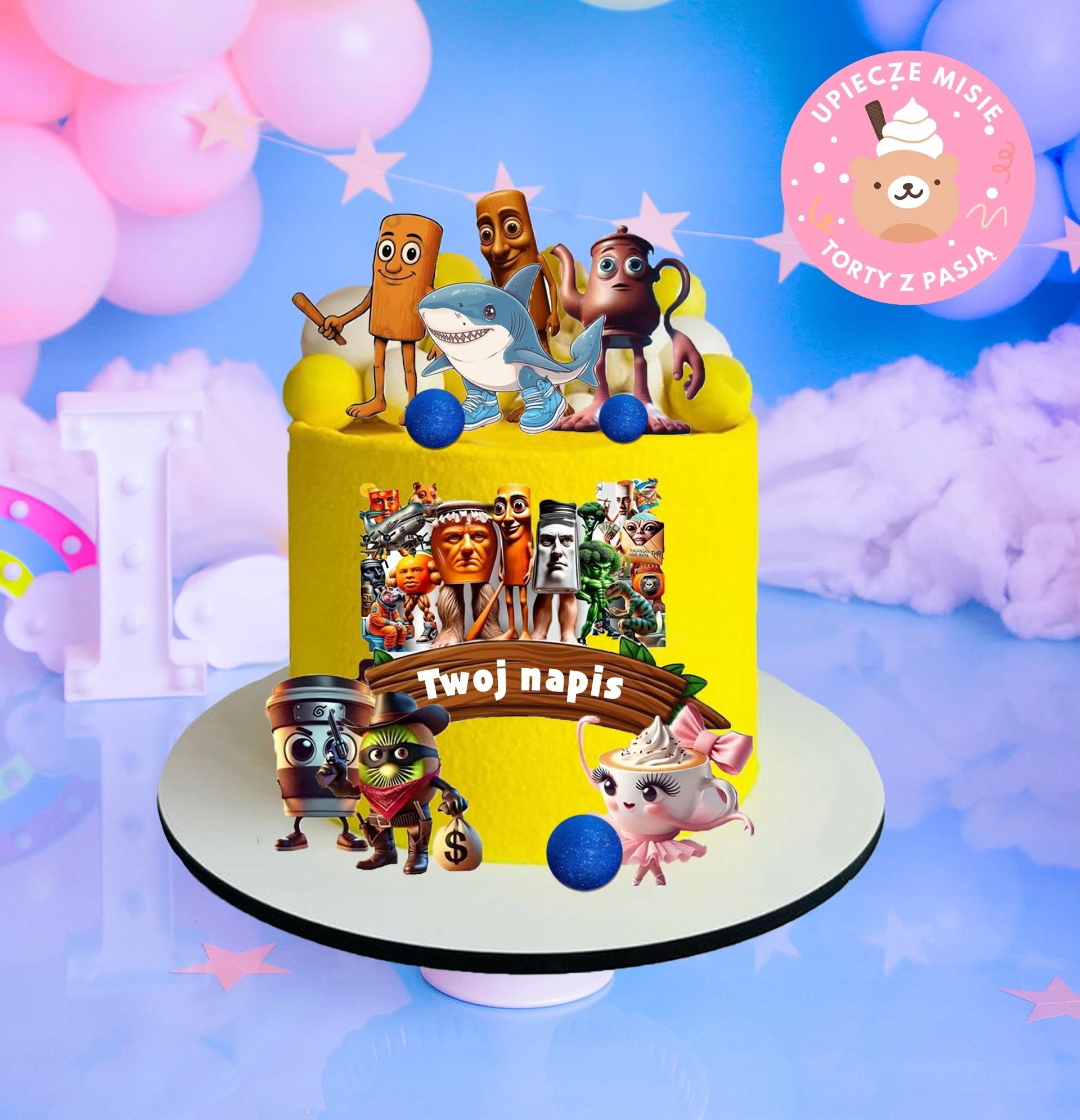 Wydruk Cukrowy Tik Tok Masa Cukrowa Brainrot Mem Ballerina Capuchina ...